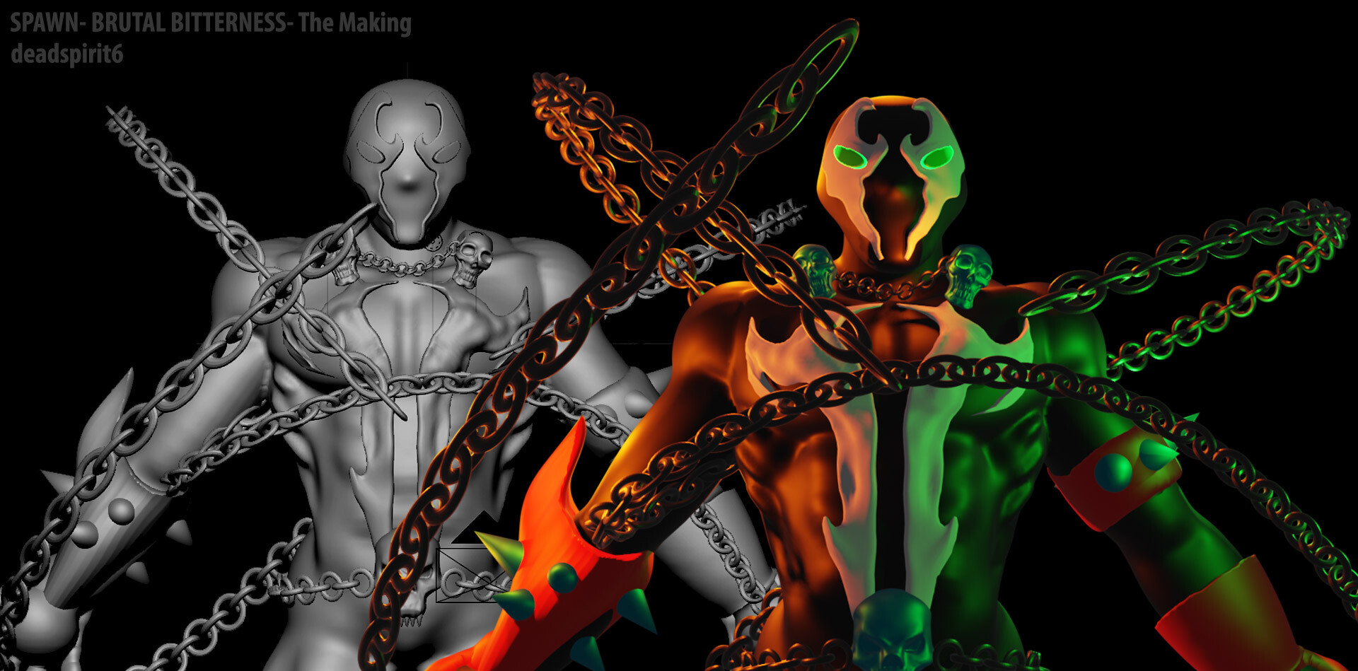 ArtStation - SPAWN- BRUTAL BITTERNESS Progress