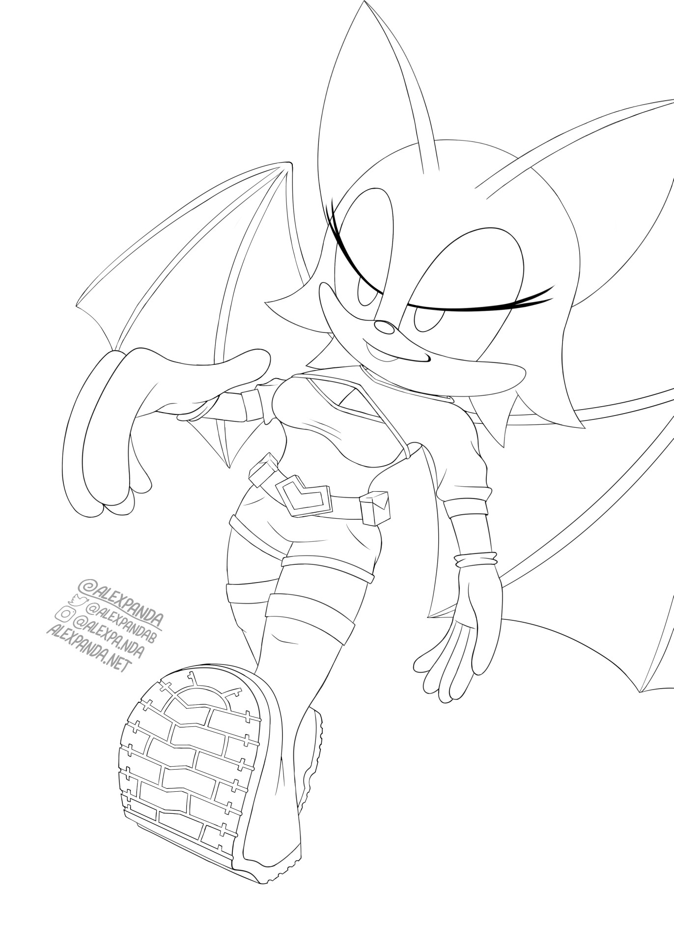 rouge sonic coloring pages