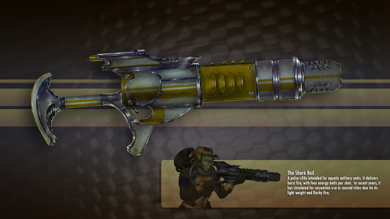 ArtStation - The Shark Rail: Weapon Concept Art