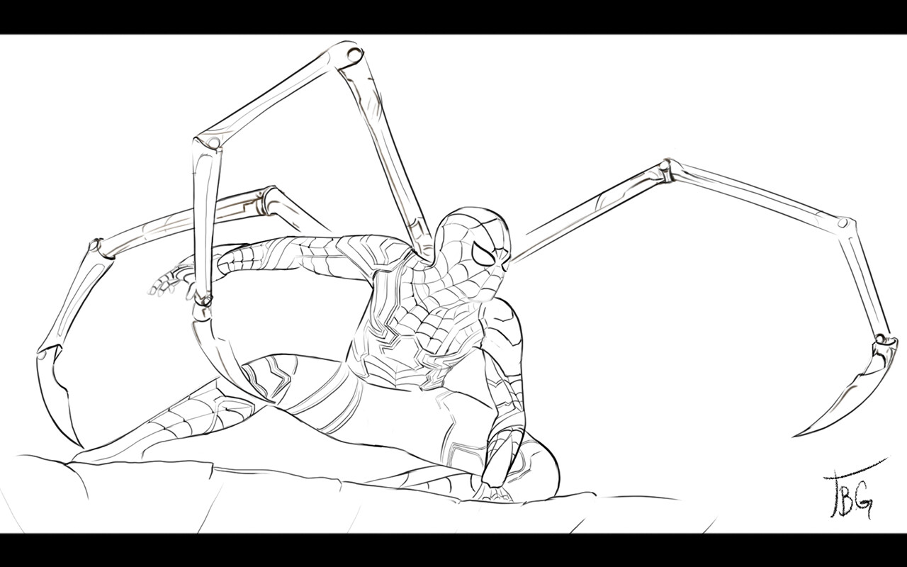 ultimate spiderman iron spiderman coloring pages