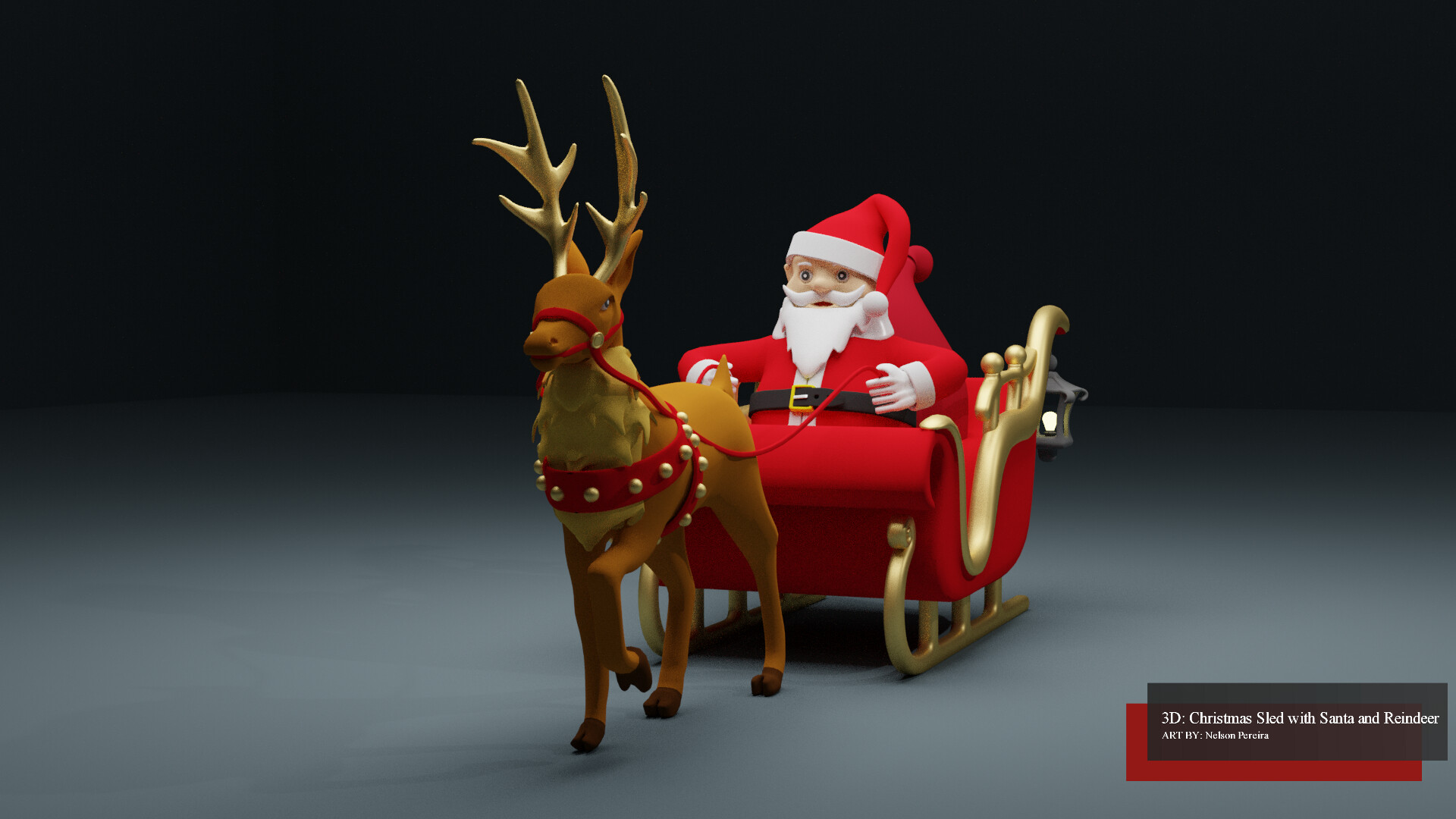 ArtStation - Christmas: Santa Sled with Reindeer