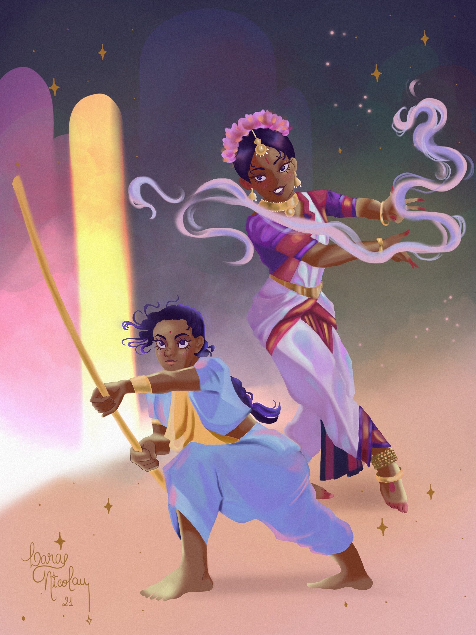 ArtStation - Princess and Warrior