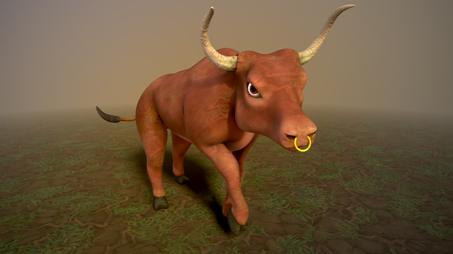 ArtStation - cartoon bull