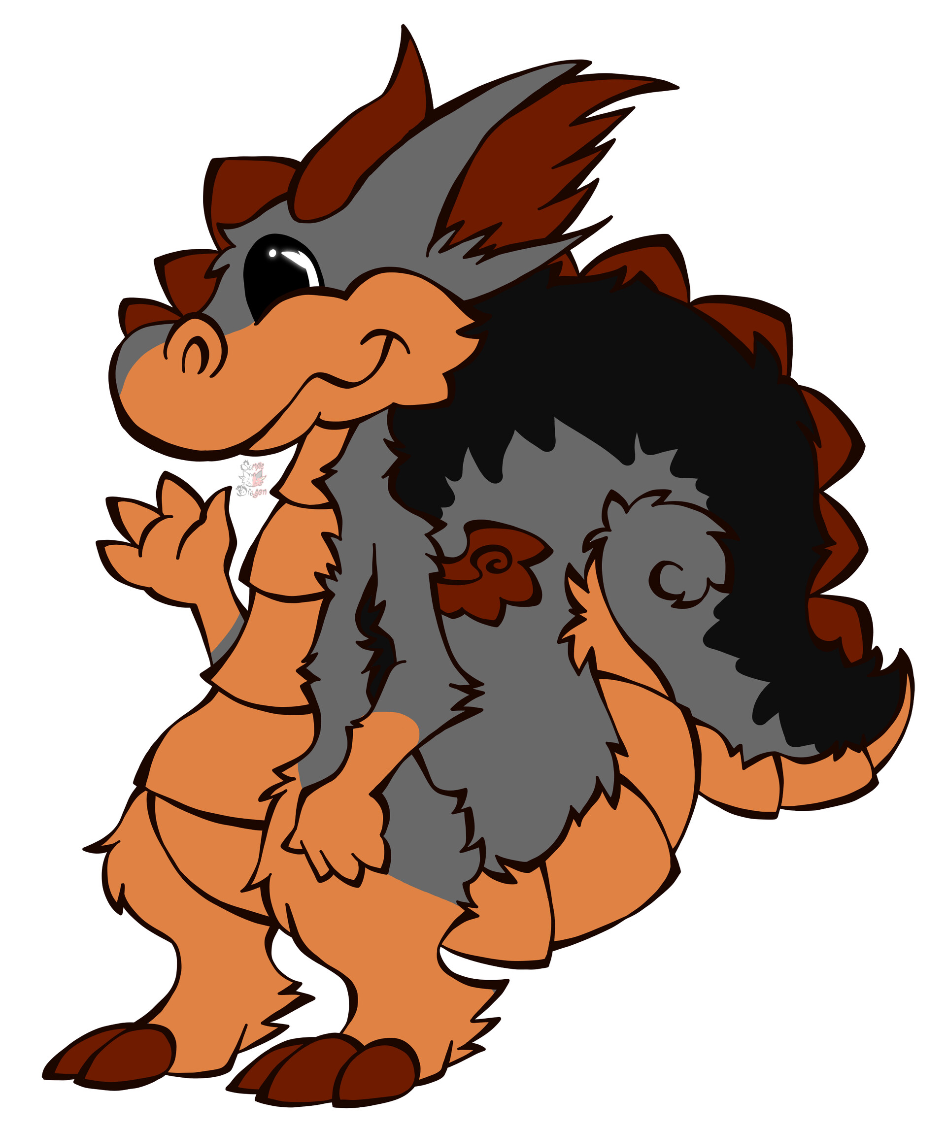 ArtStation - Squirrel Dragon Coloring Page Free2Use