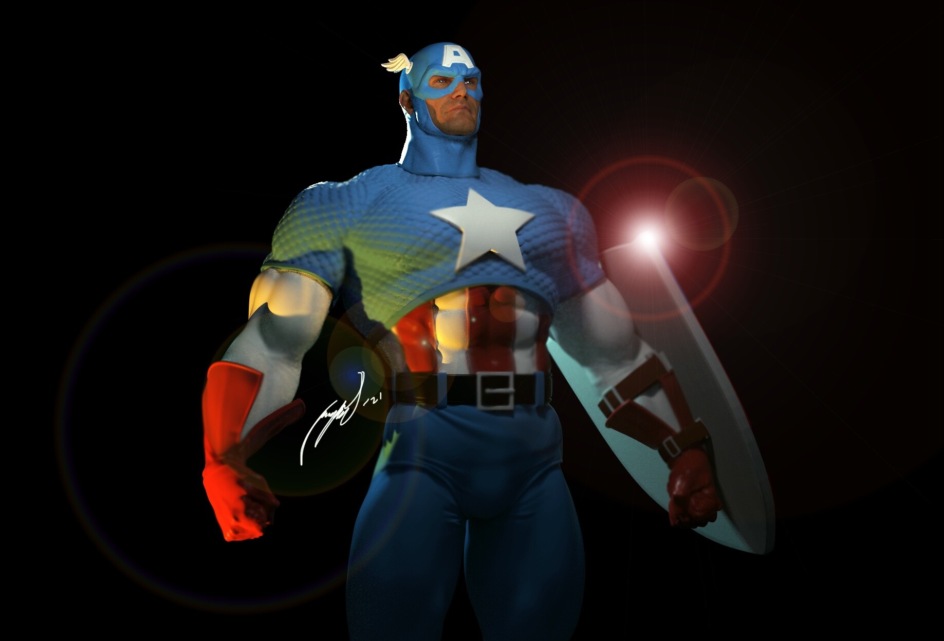 ArtStation - Captain America work in progress