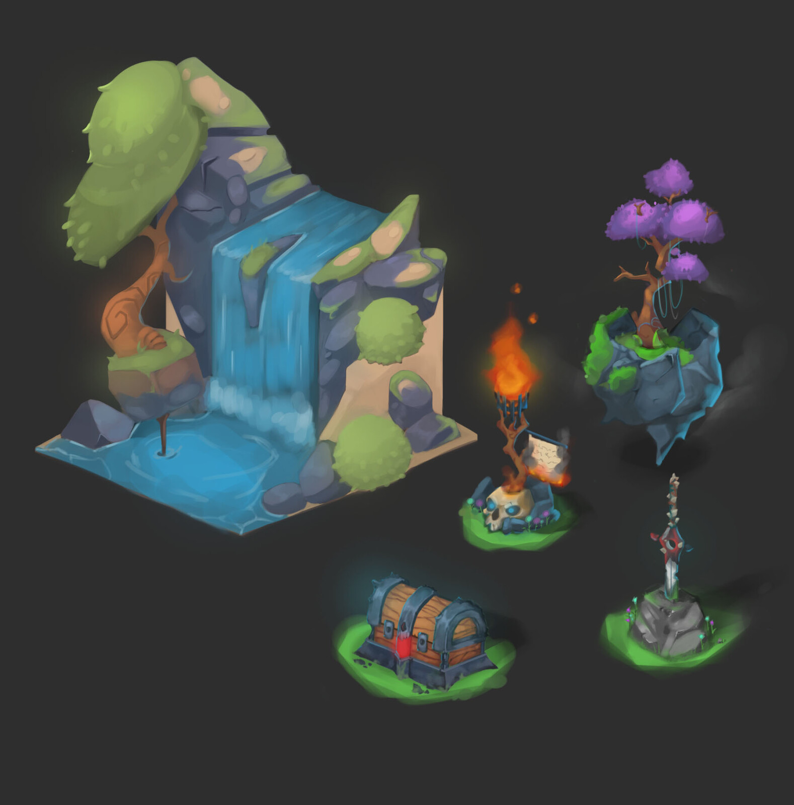 Yellow Yosino - Isometric props