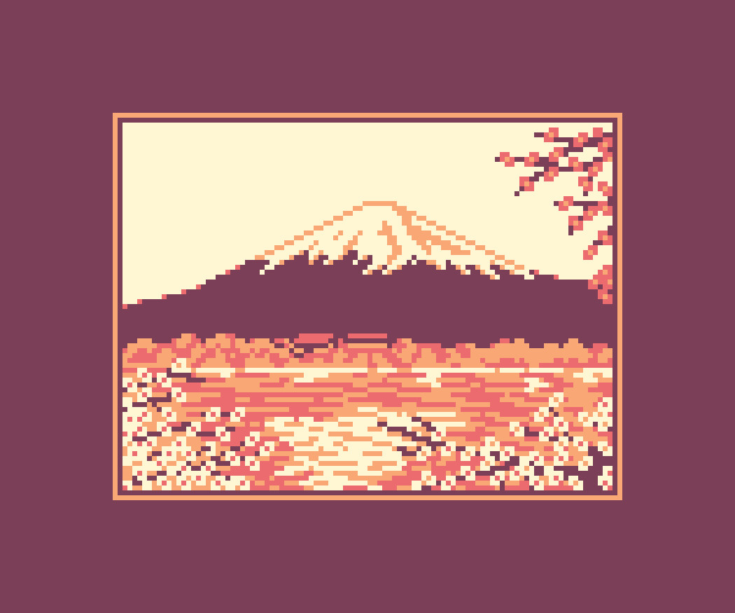 ArtStation - Mount Fuji Pixel Art