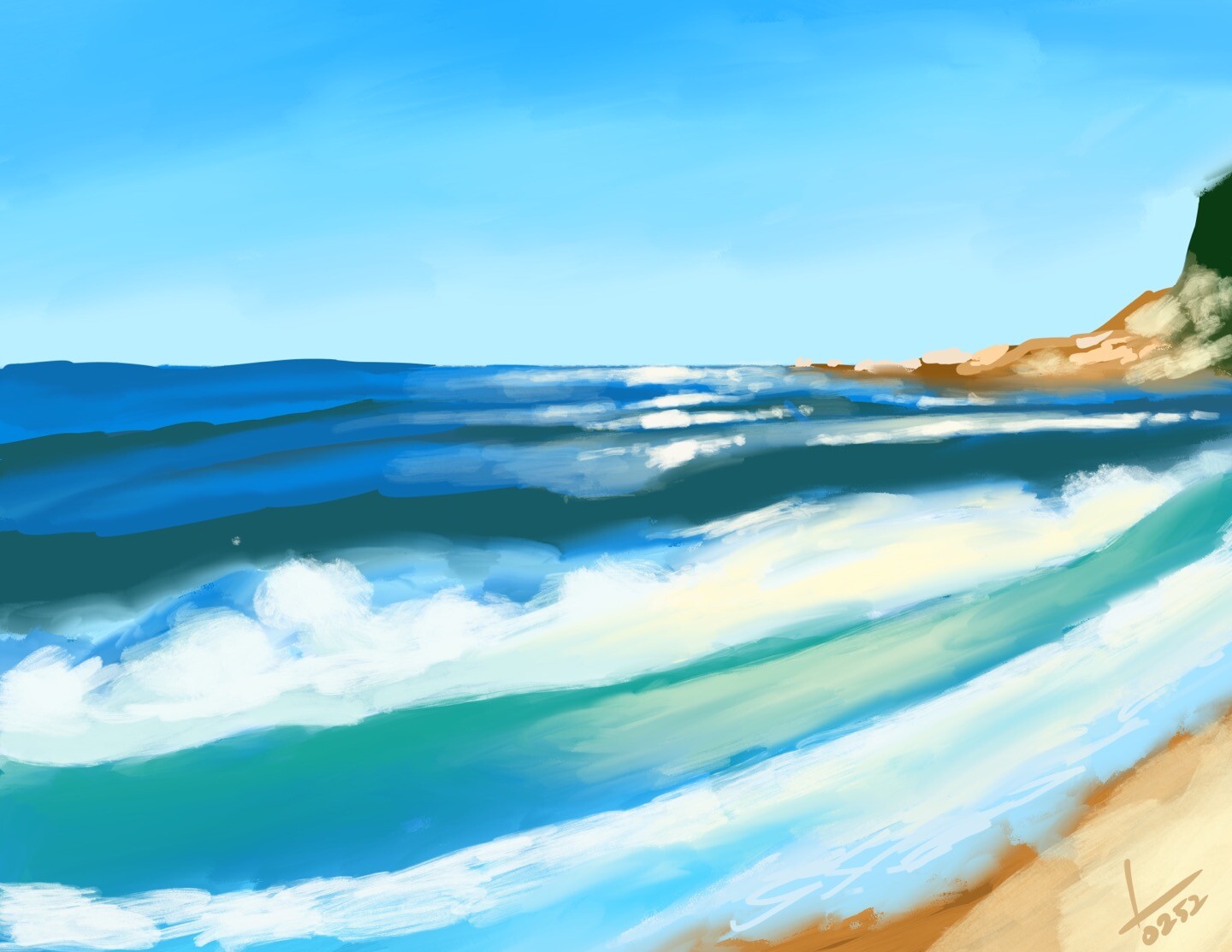 ArtStation - beautiful korea east sea!