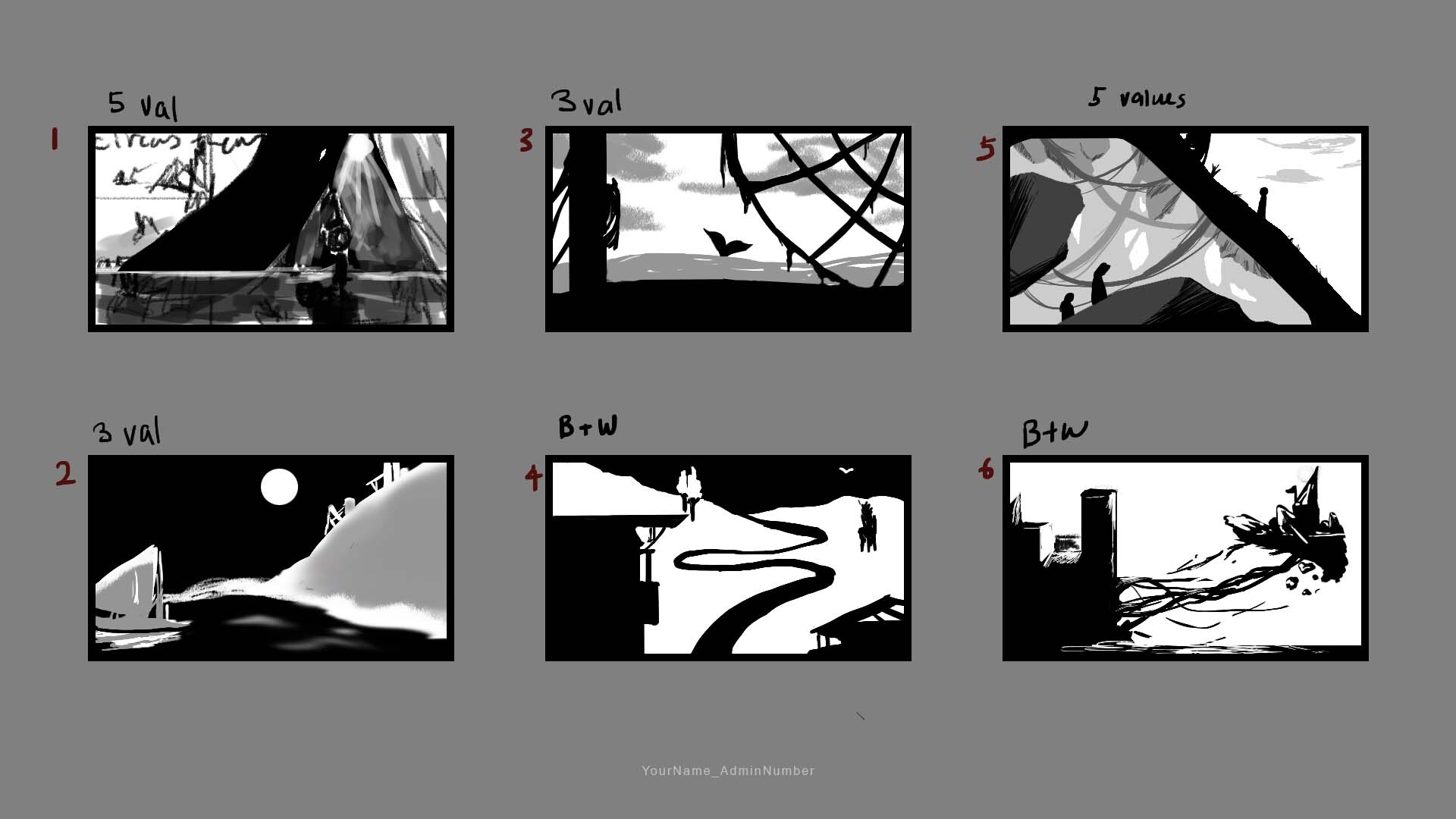 ArtStation - Matte Painting silhouette studies