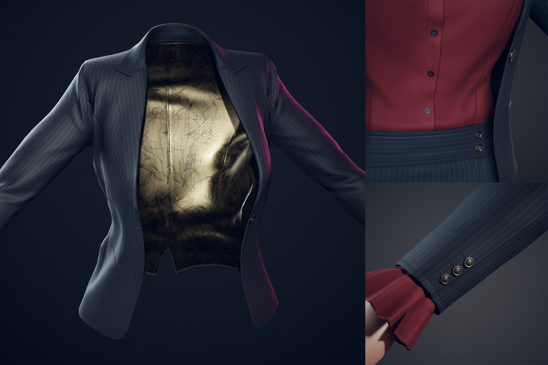 Ryan Reos Daemon Girl Business Suit