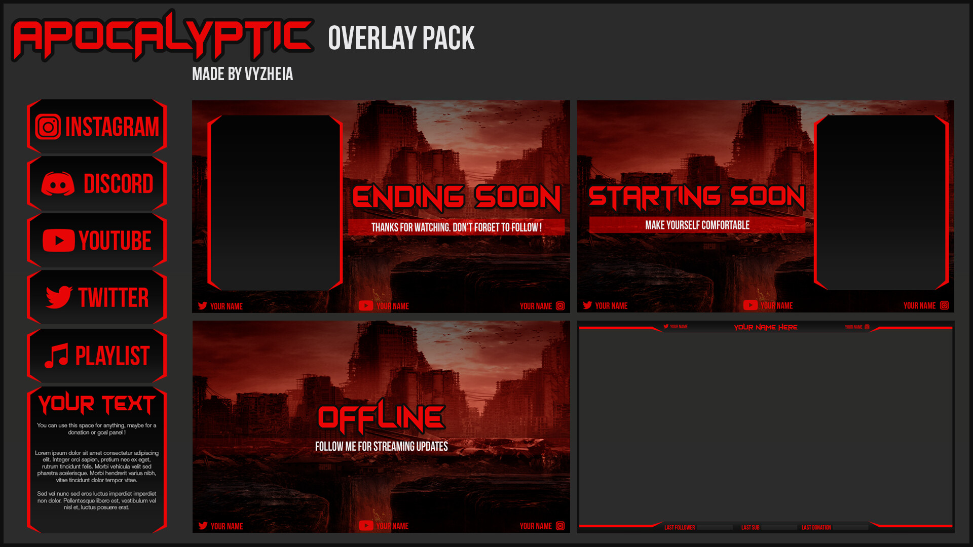 ArtStation - Apocalyptic Twitch Overlay Pack