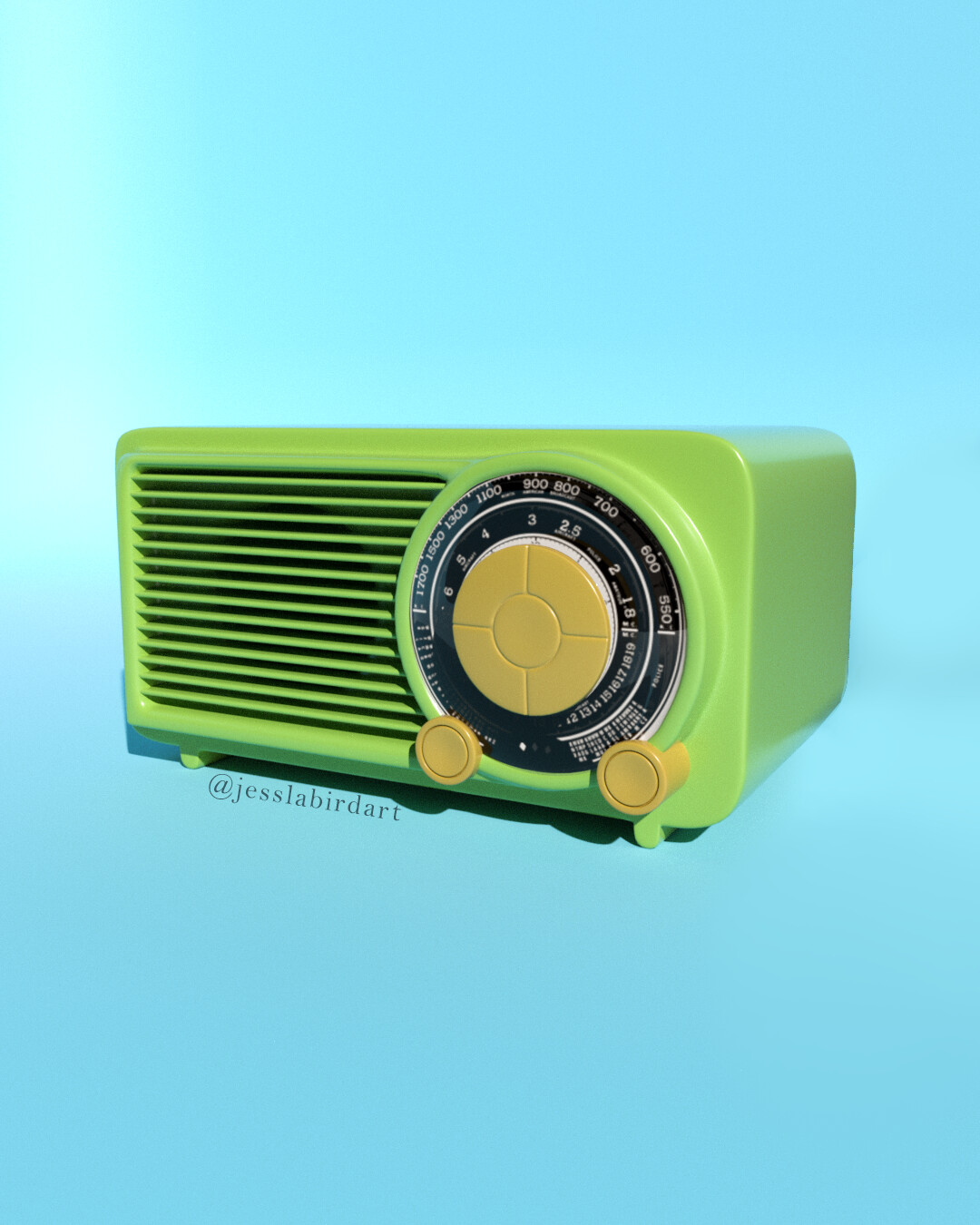 ArtStation - Green Vintage Radio