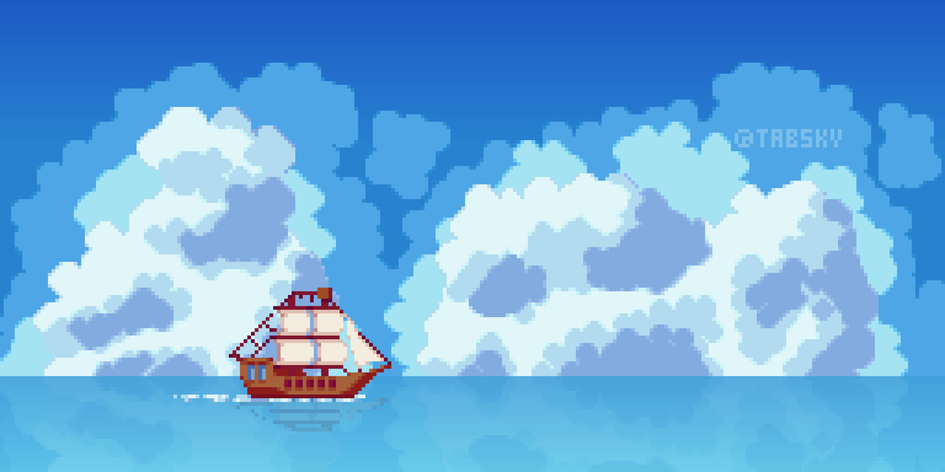 ArtStation - Endless sea and lonely sail ship