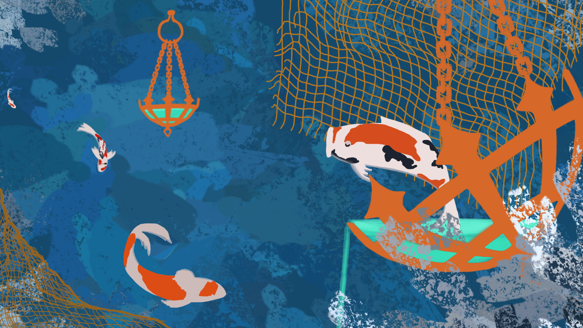 ArtStation - Fishing Koi