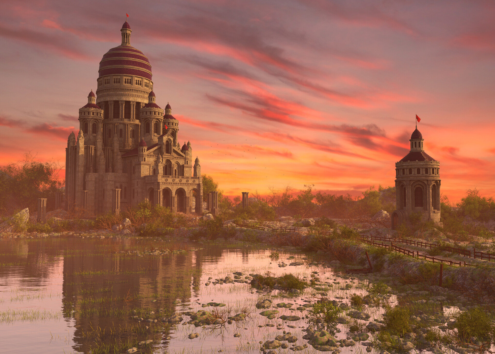 ArtStation - Dome Castle. 3d environment