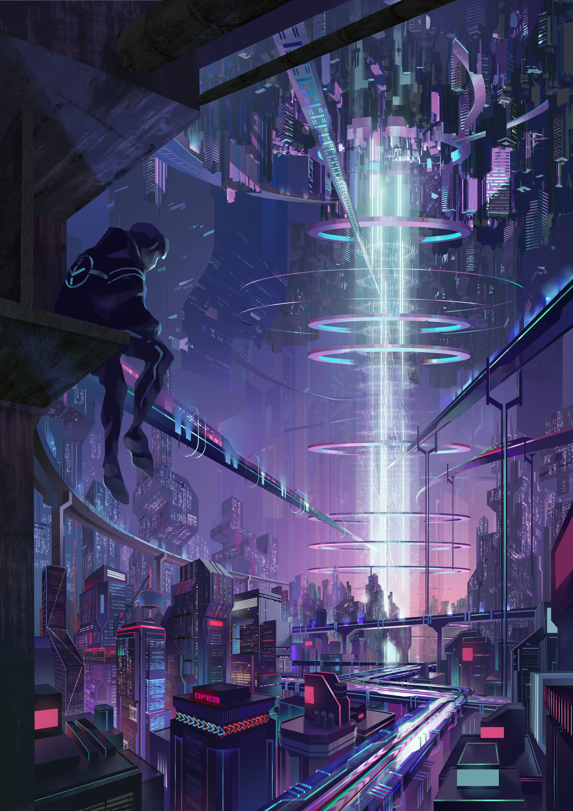 ArtStation - Purple Mist City