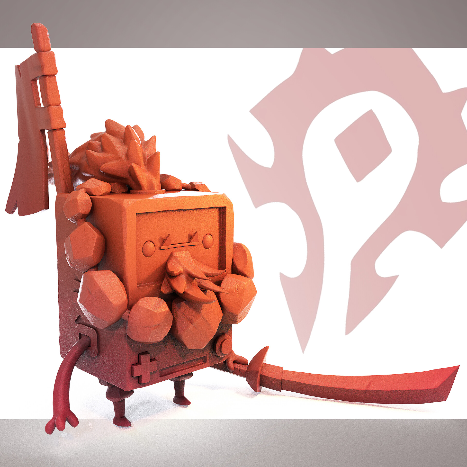 ArtStation - BMO + Samuro | clay render