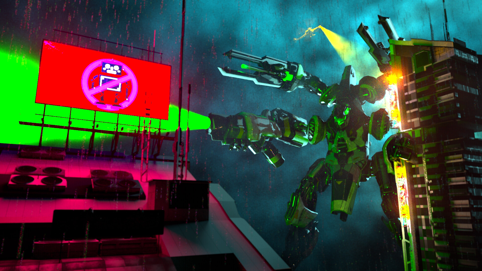 ArtStation - 3D Render City Cyberpunk