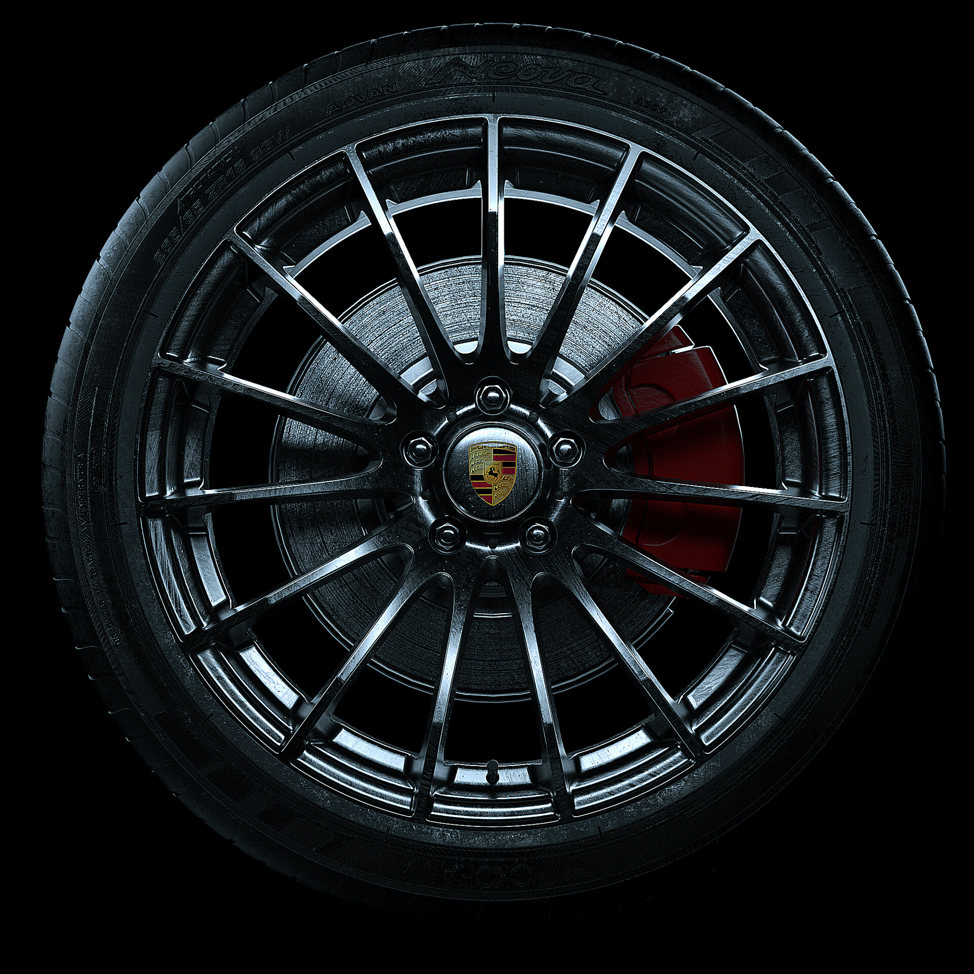 ArtStation - Porsche wheel - Automotive Shader study