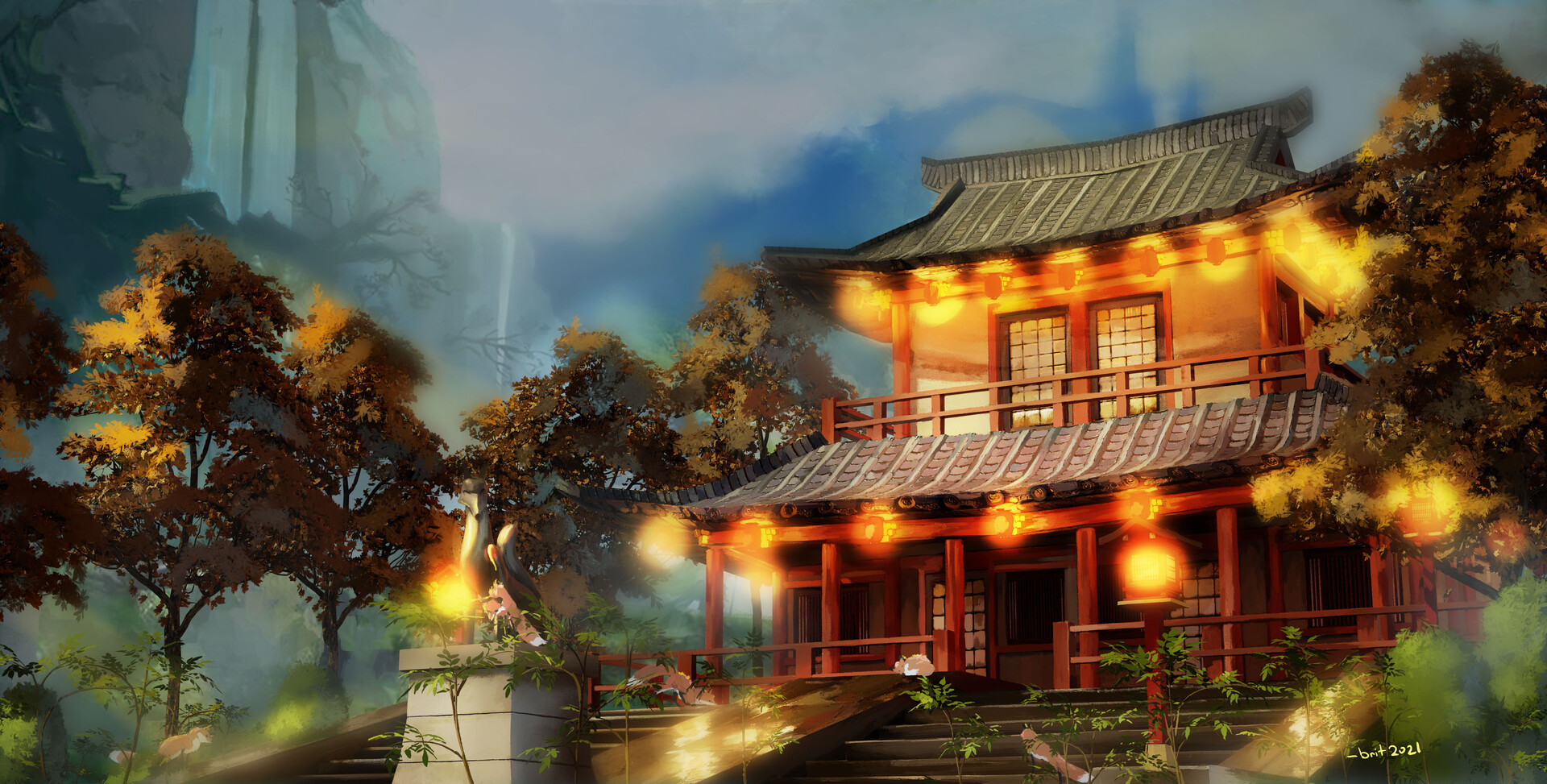 ArtStation - Fox Shrine