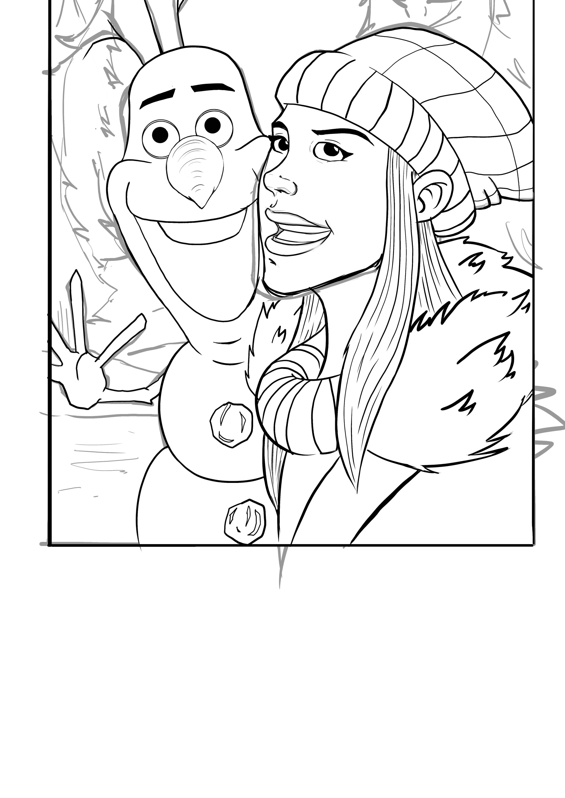olaf's frozen adventure drawing
