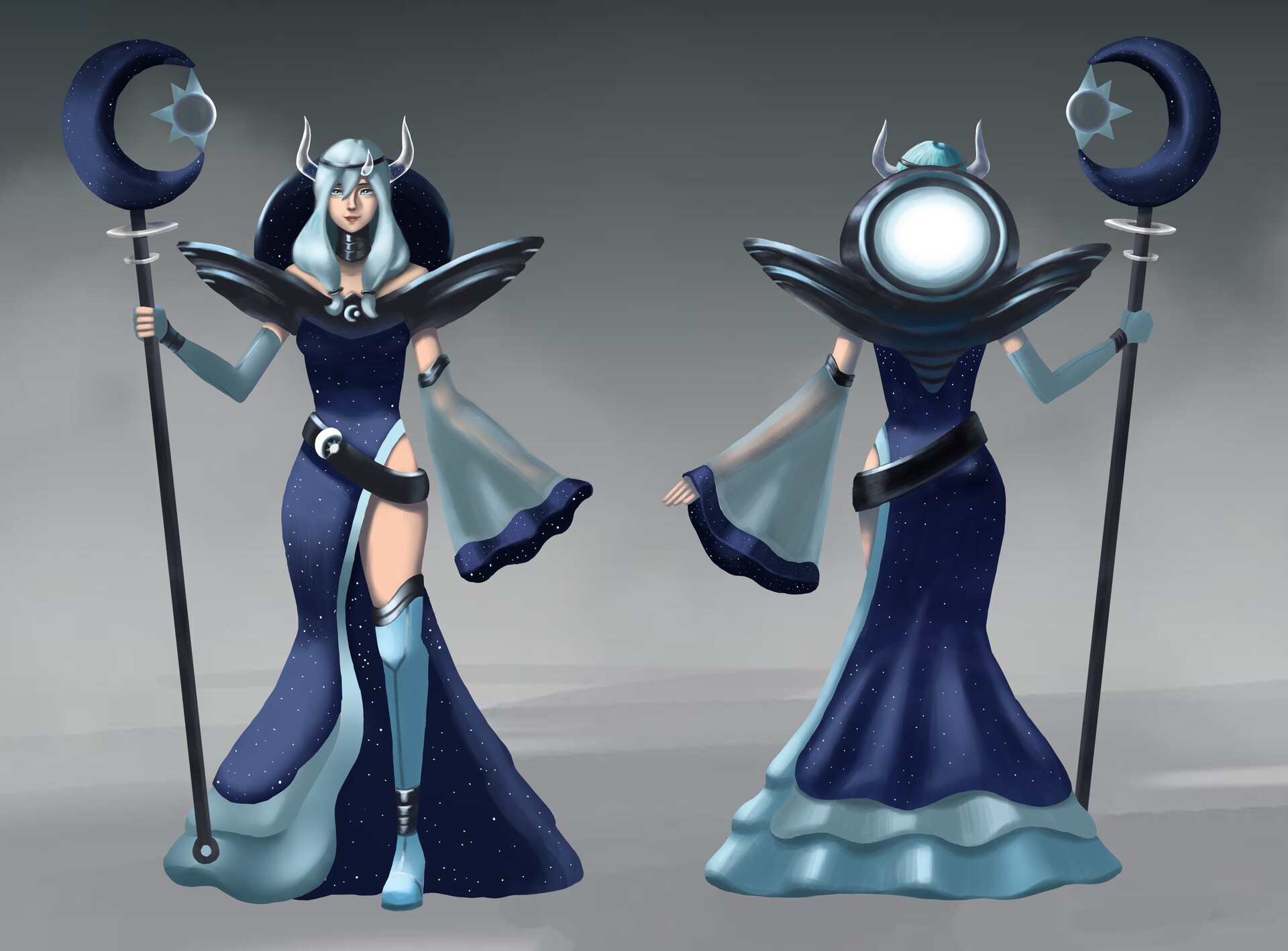 ArtStation - Moon priestess concept art