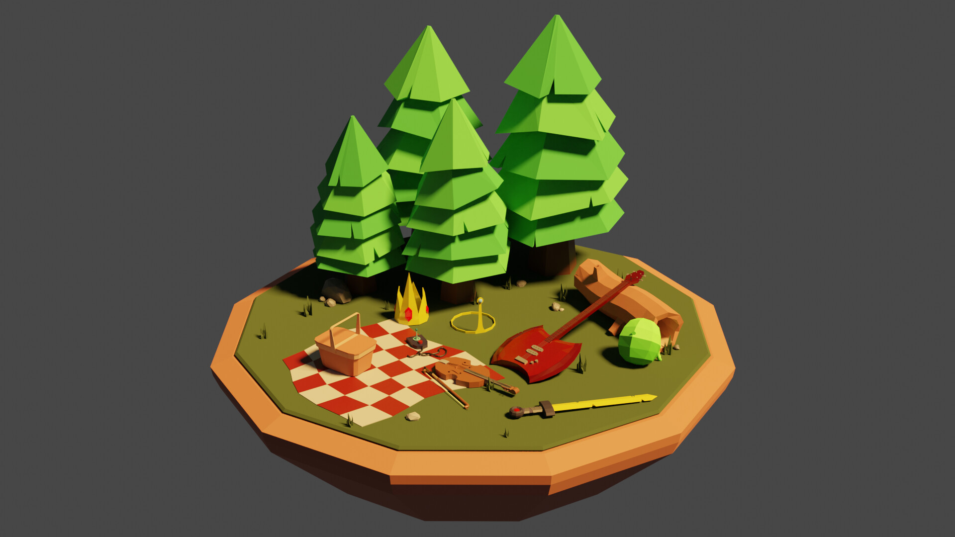 ArtStation - low poly adventure time objects
