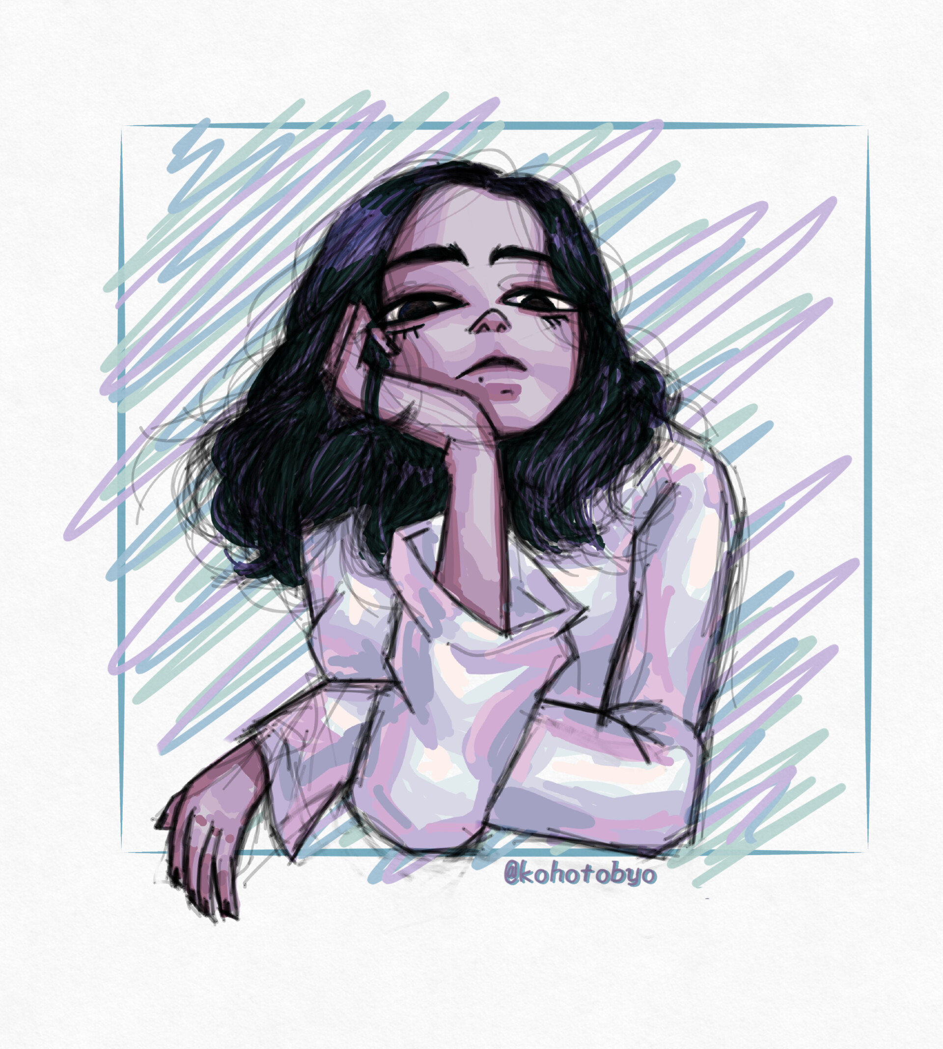 ArtStation - Stylized self portrait