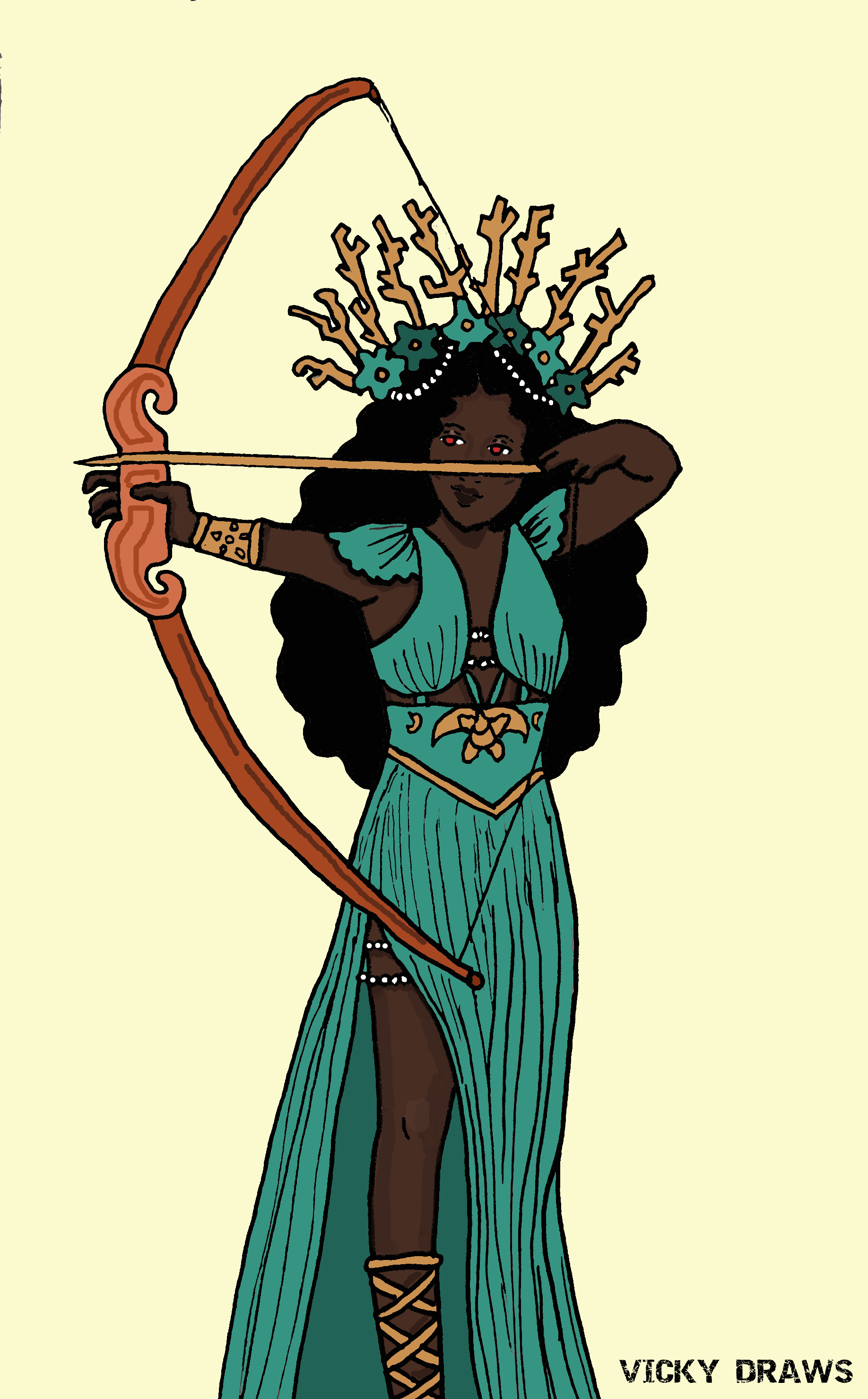 Artstation Aella The Moon Goddess Orifinal Character