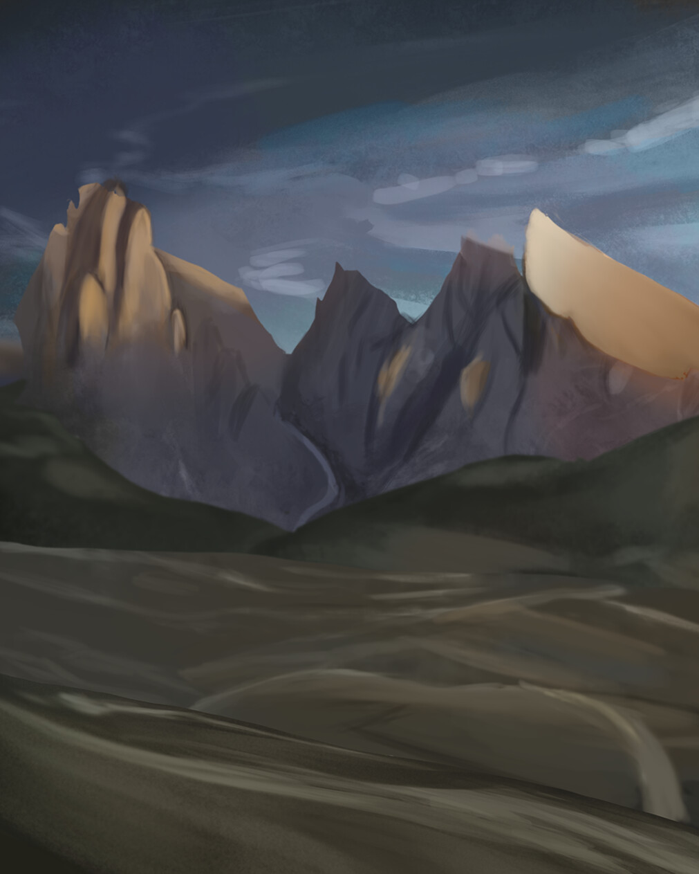 ArtStation - Mountains Study