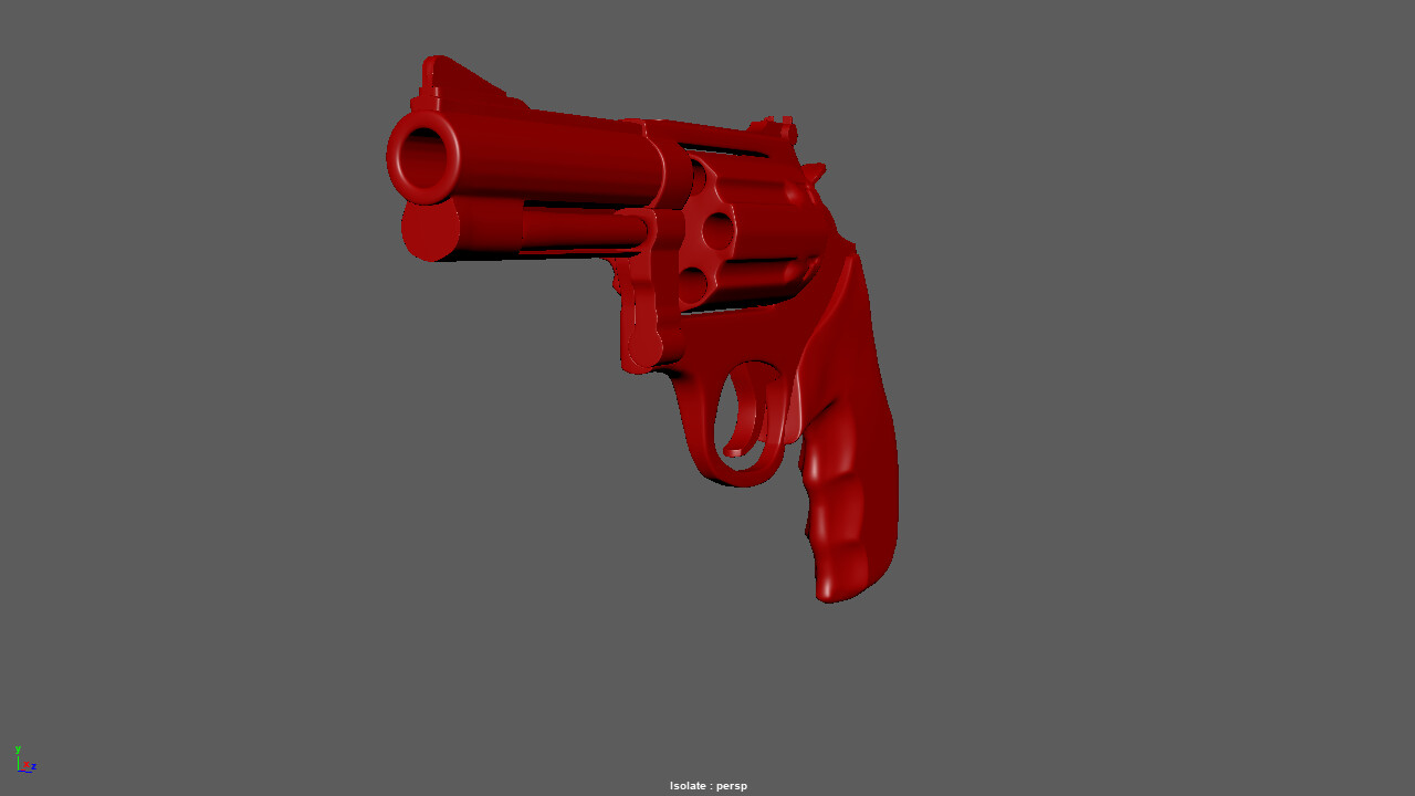 ArtStation - 3D Revolver Model (Untextured)
