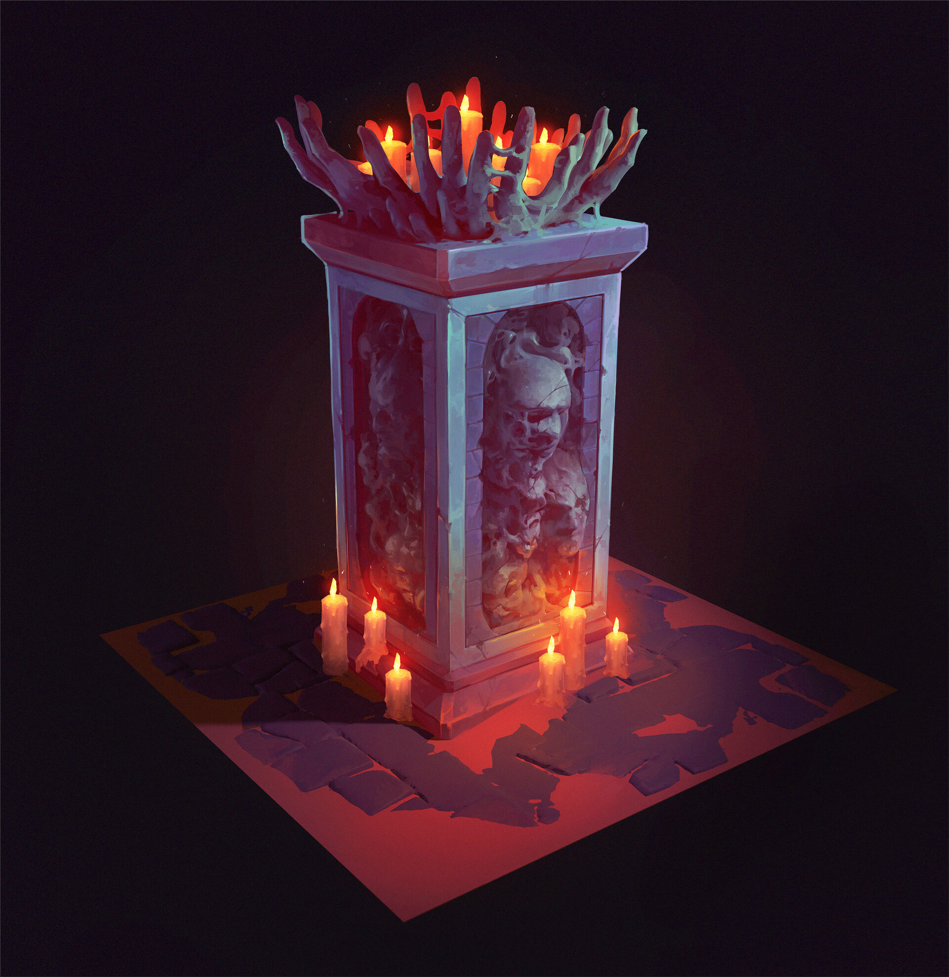 ArtStation - Stylised Plinth & Wall designs