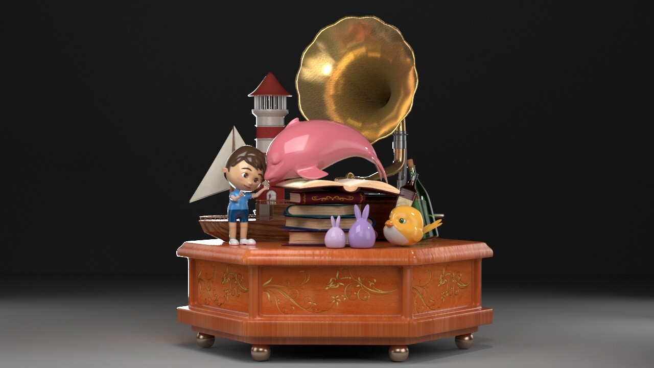 ArtStation - Music Box Texturing