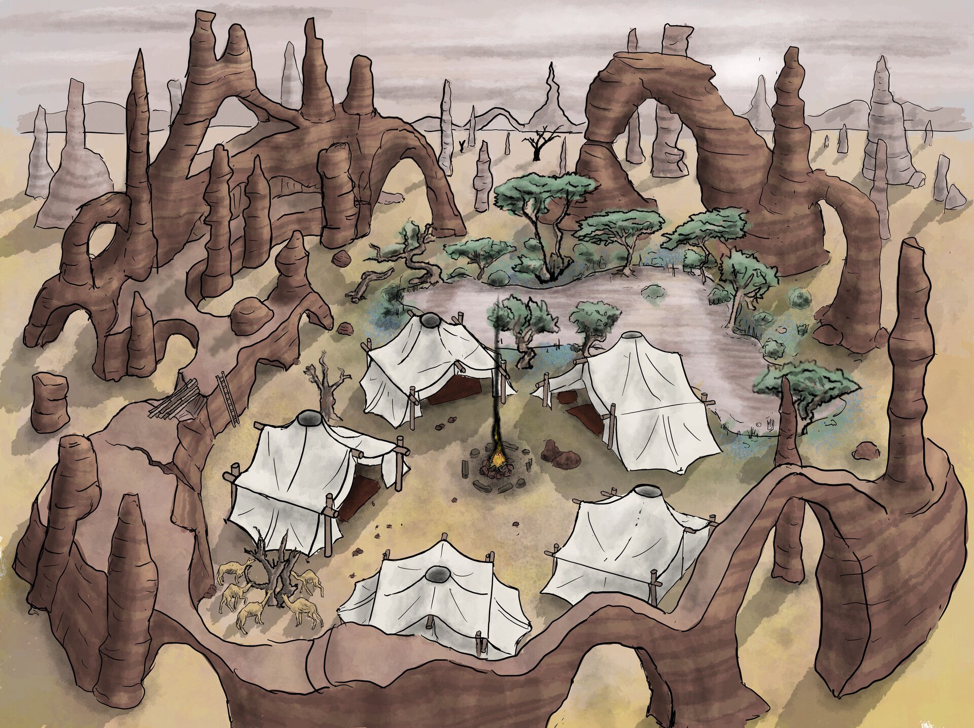 ArtStation - Bedine village