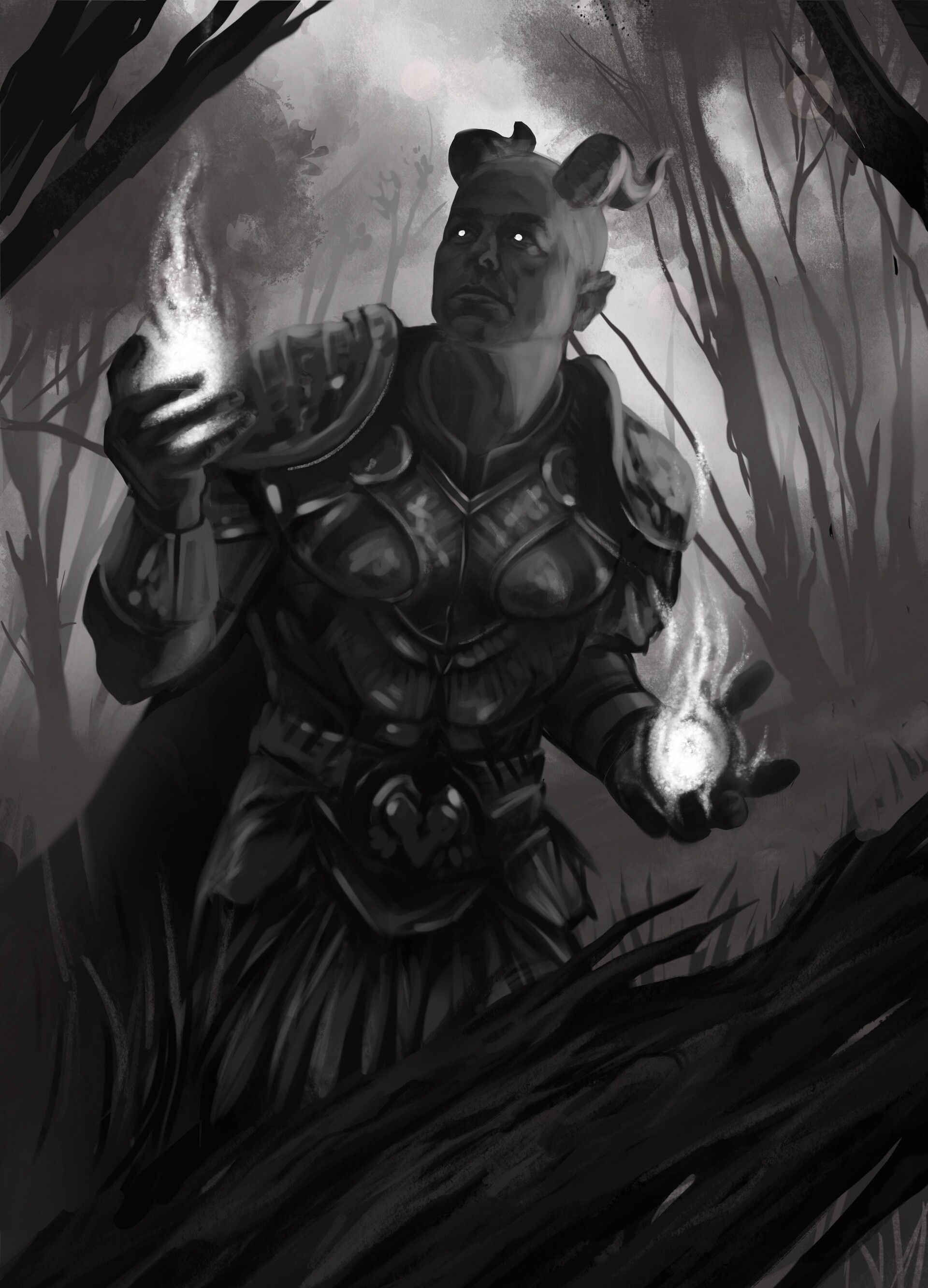 ArtStation - Tiefling Eldritch Knight