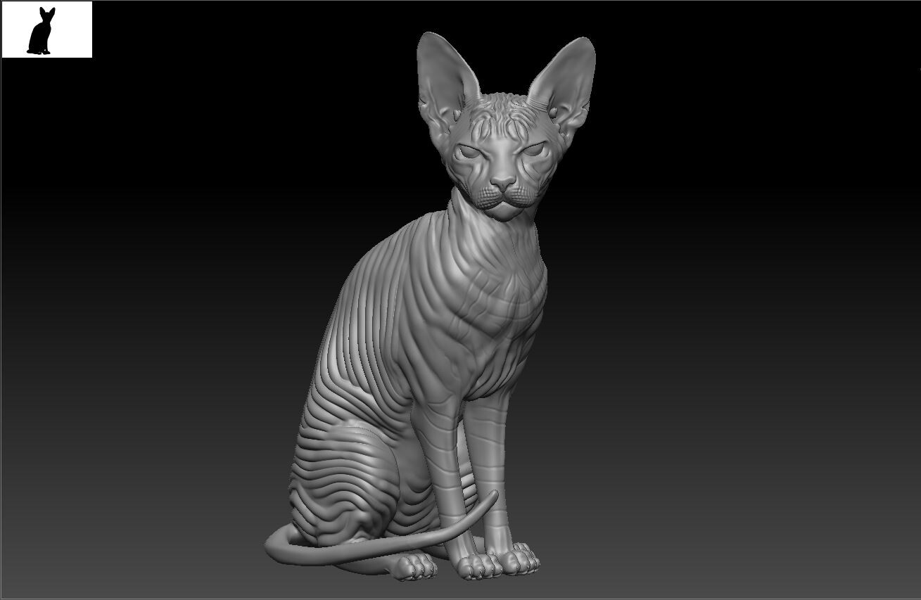 ArtStation - The Sphinx Cat sculpt Zbrush