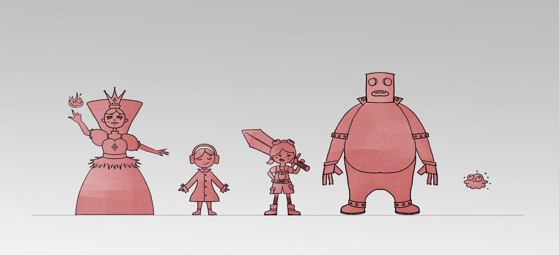 ArtStation - Character lineup concept