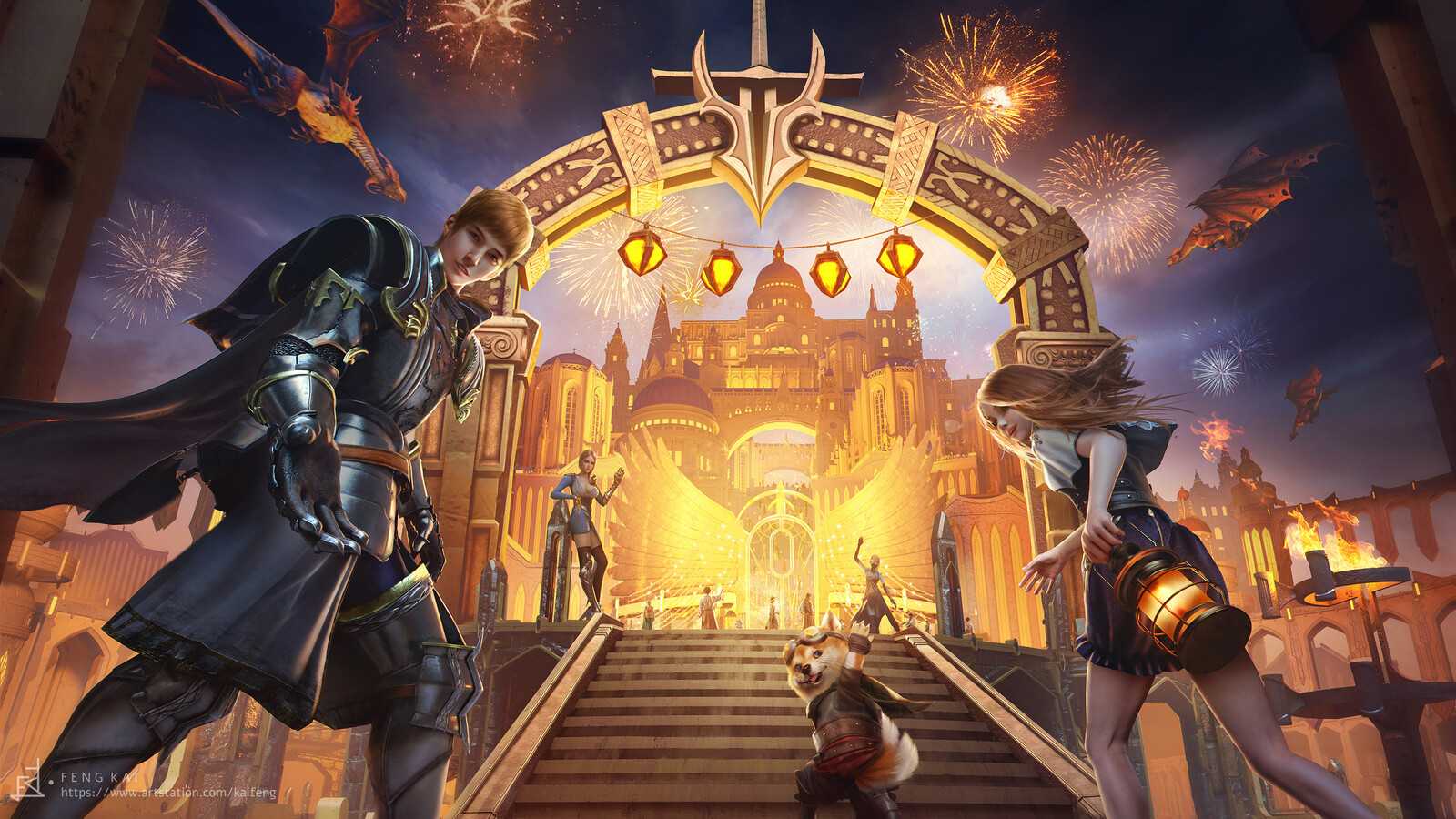 Kai Feng - 网易《猎魂觉醒》4周年活动KV海报解禁。