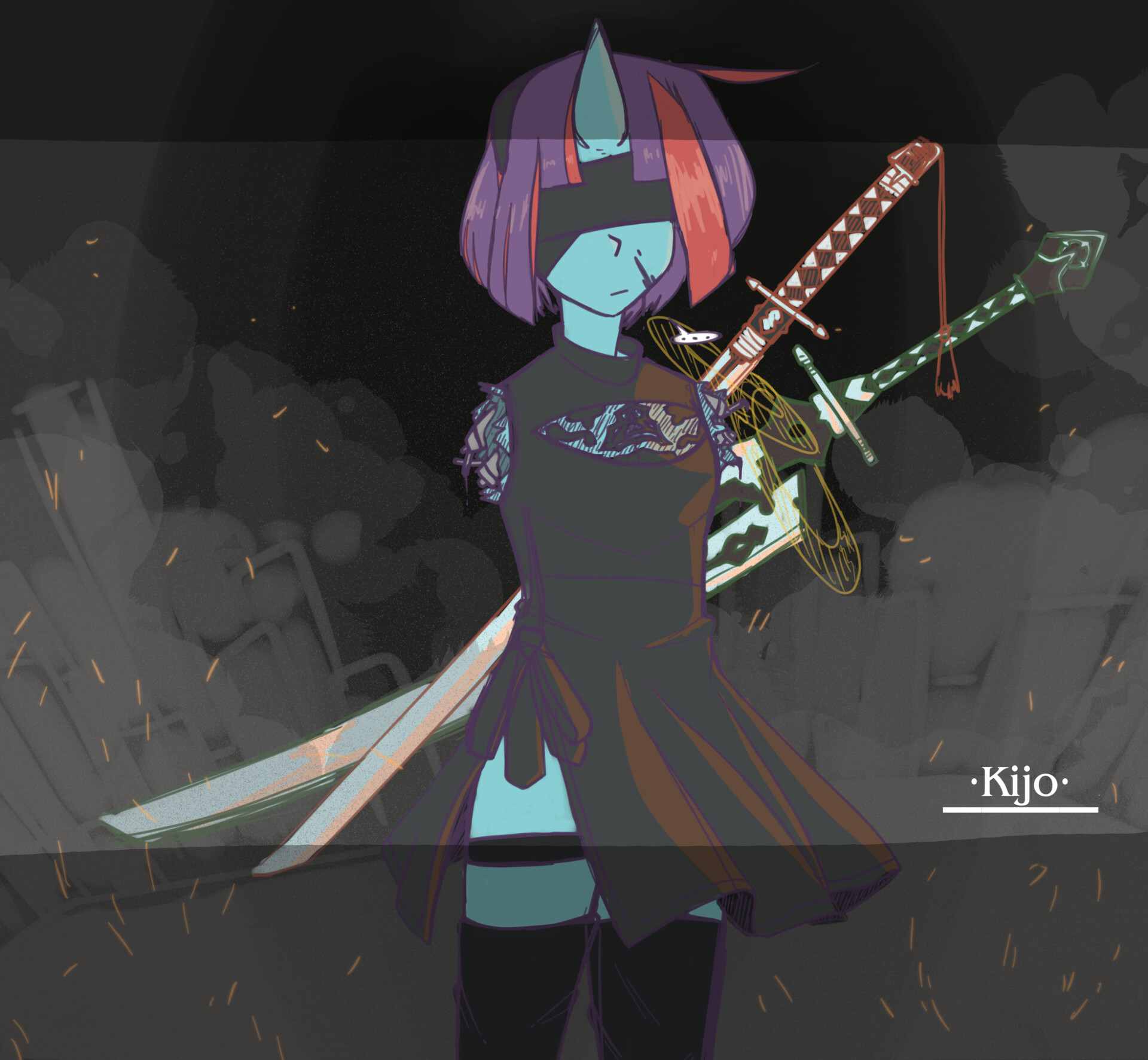 ArtStation - 10-8-2020 Old Kijo Design as 2B