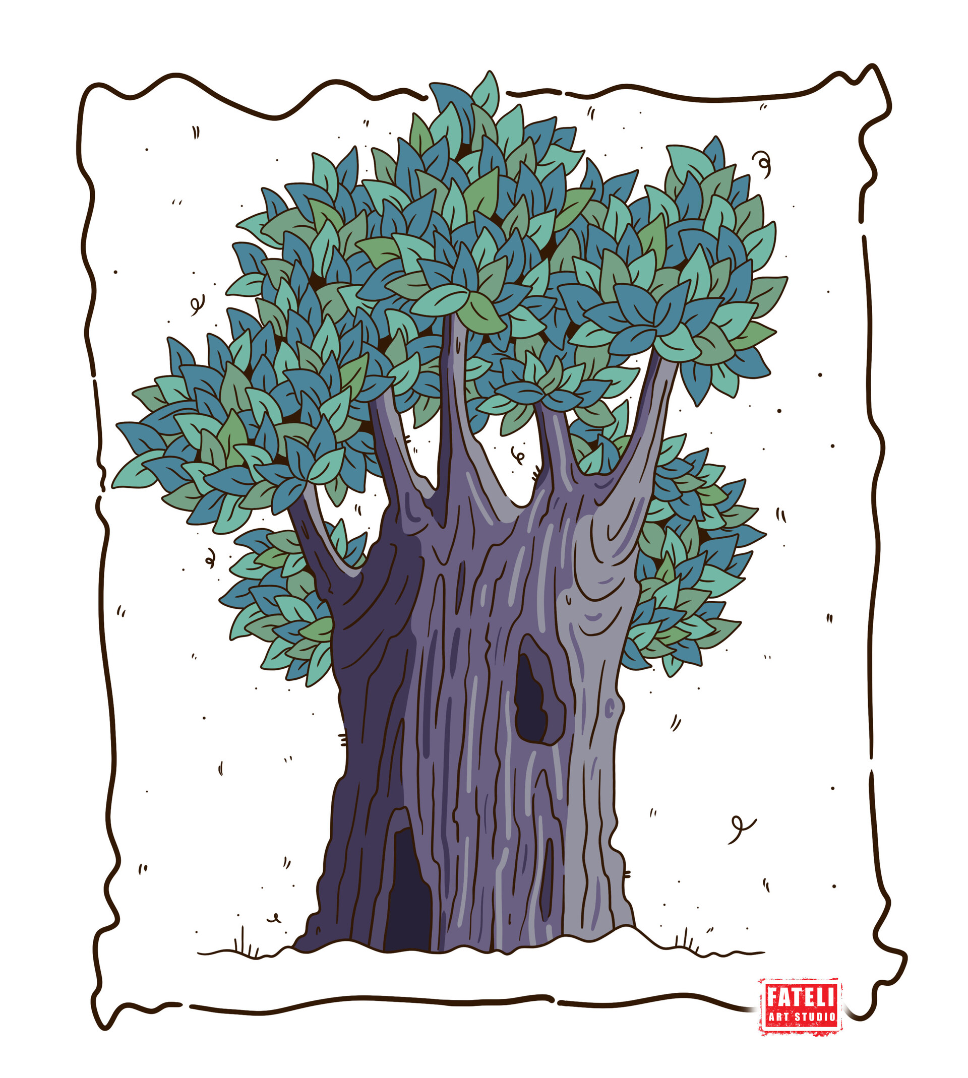 ArtStation - Colorful Trees 03