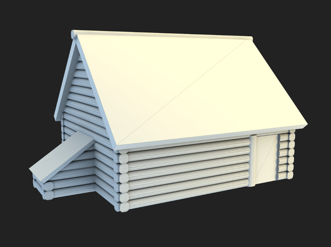 ArtStation - Log Cabin Model