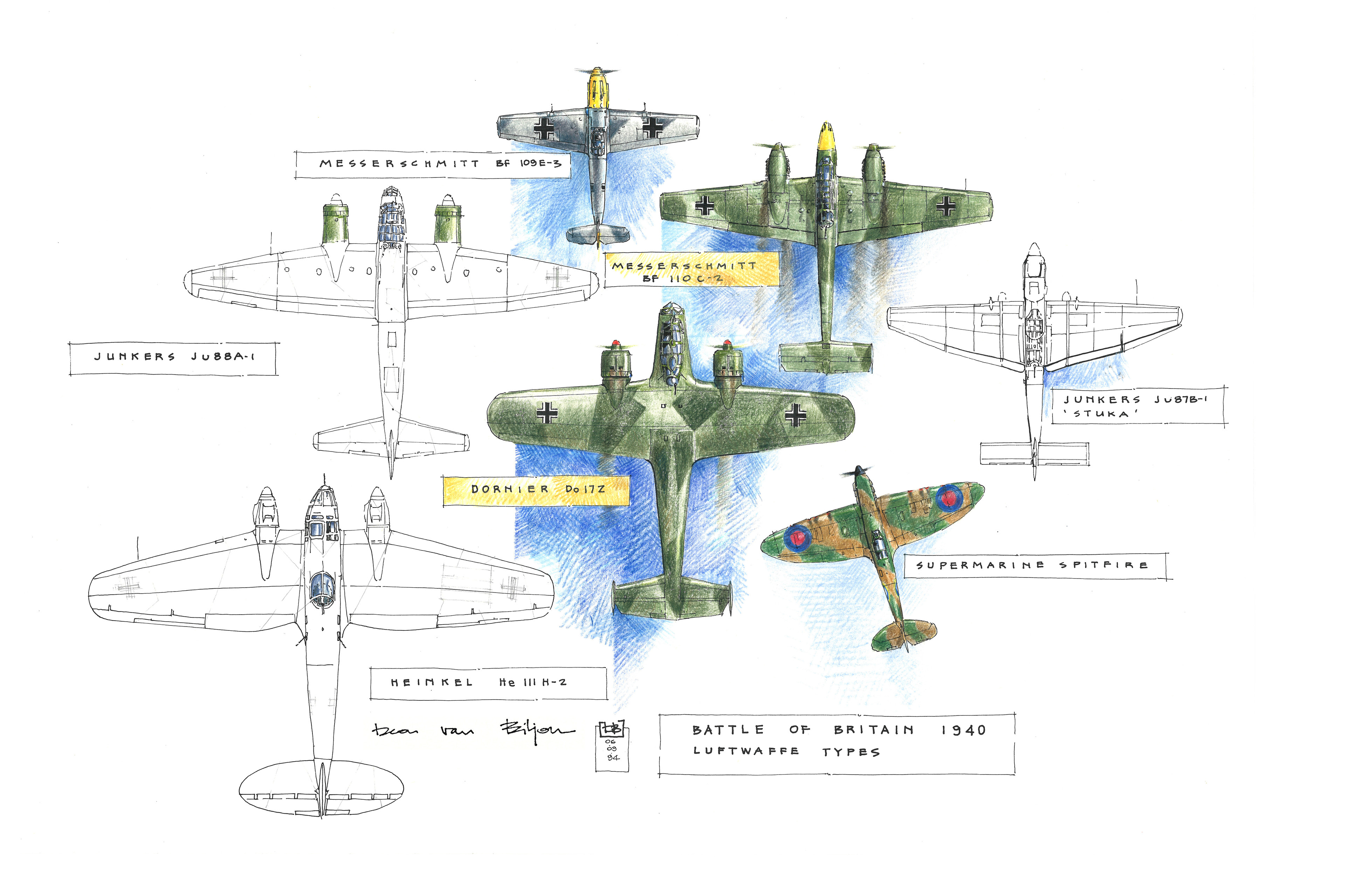 Deon van Biljon - Battle of Britain, 1940 - German Luftwaffe Types