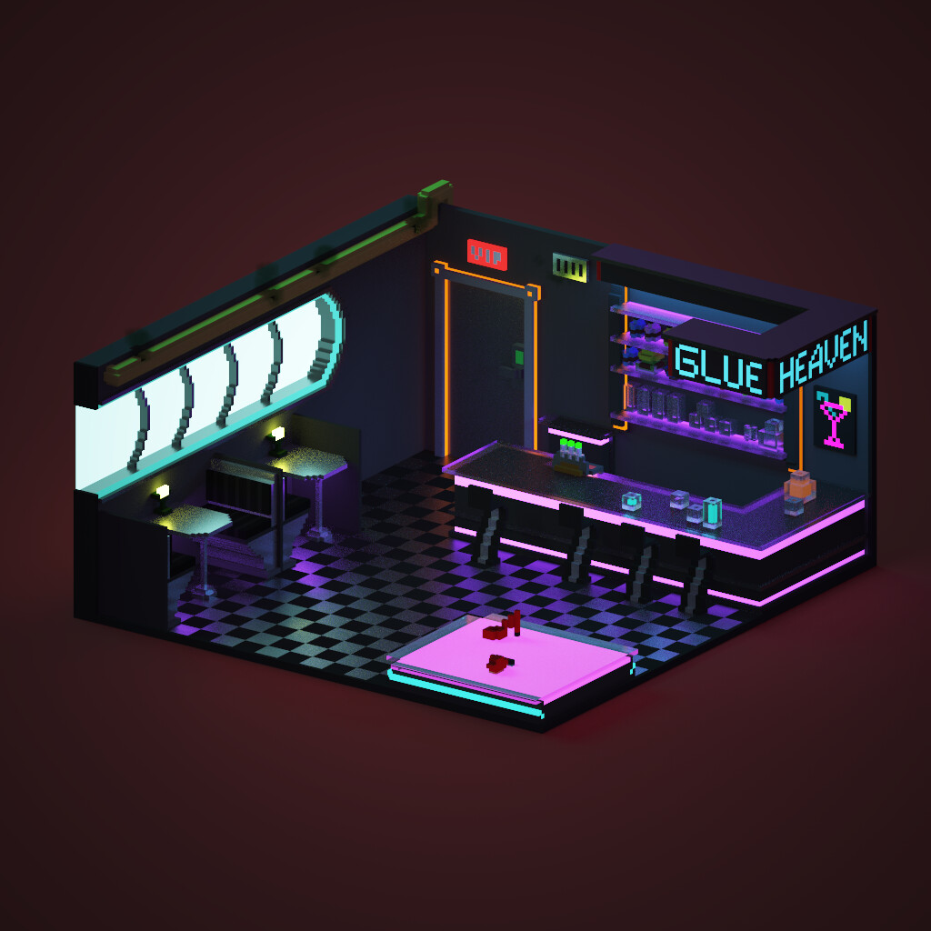 ArtStation - CyberBar Voxel