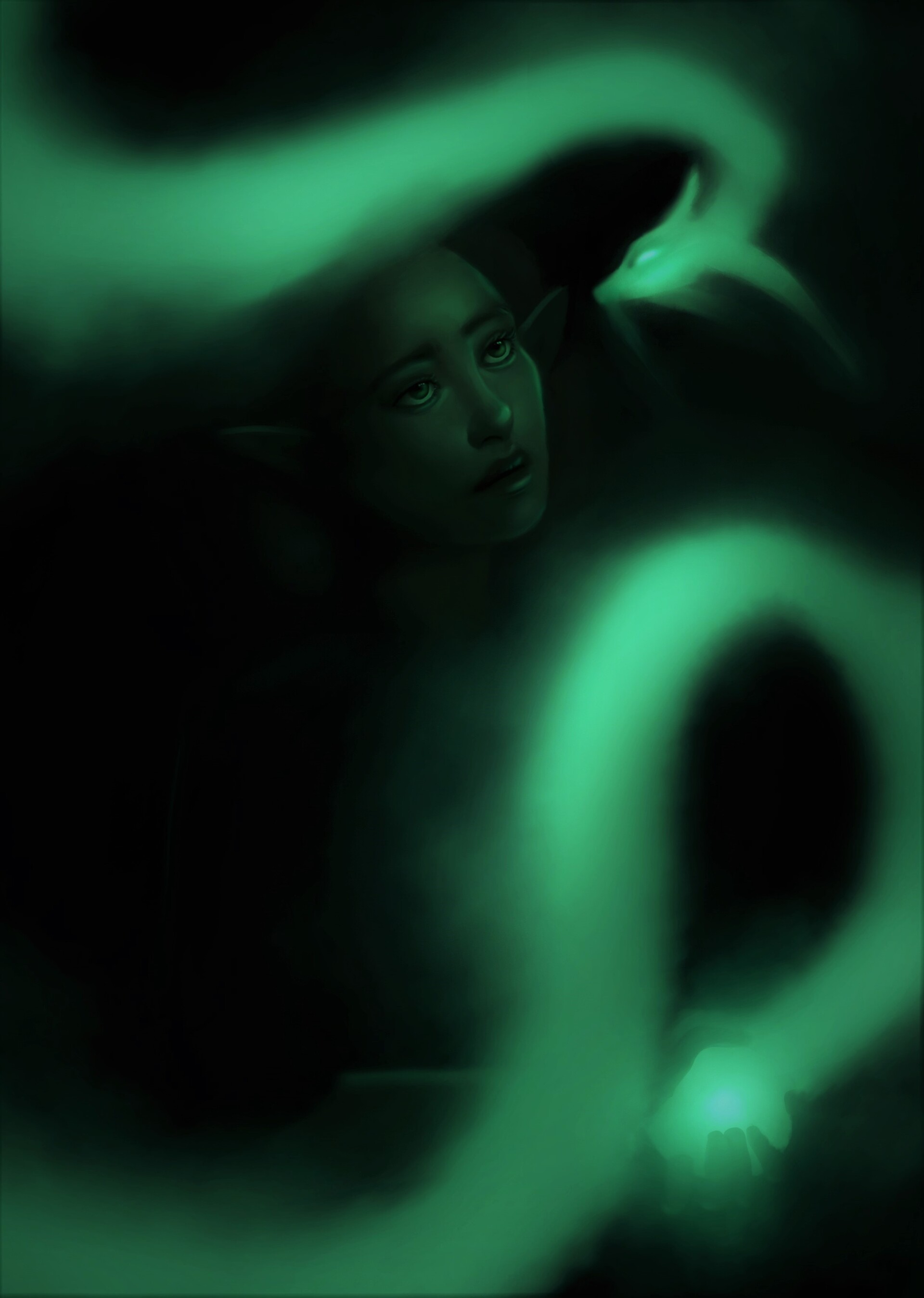 ArtStation - A girl and her dragon