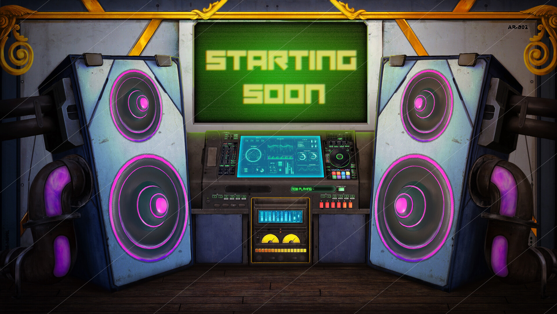 ArtStation - DJ Vtuber stream overlay