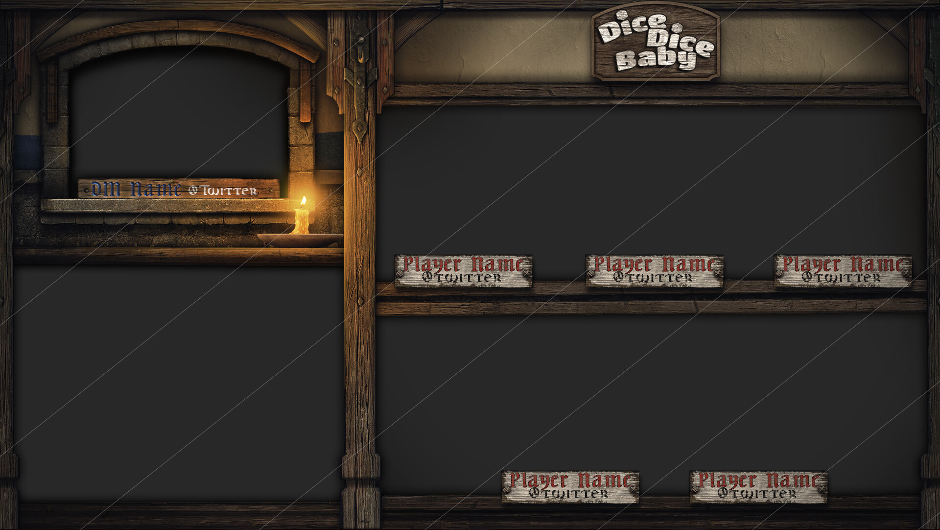 ArtStation - Dice Dice Baby TTRPG stream overlay