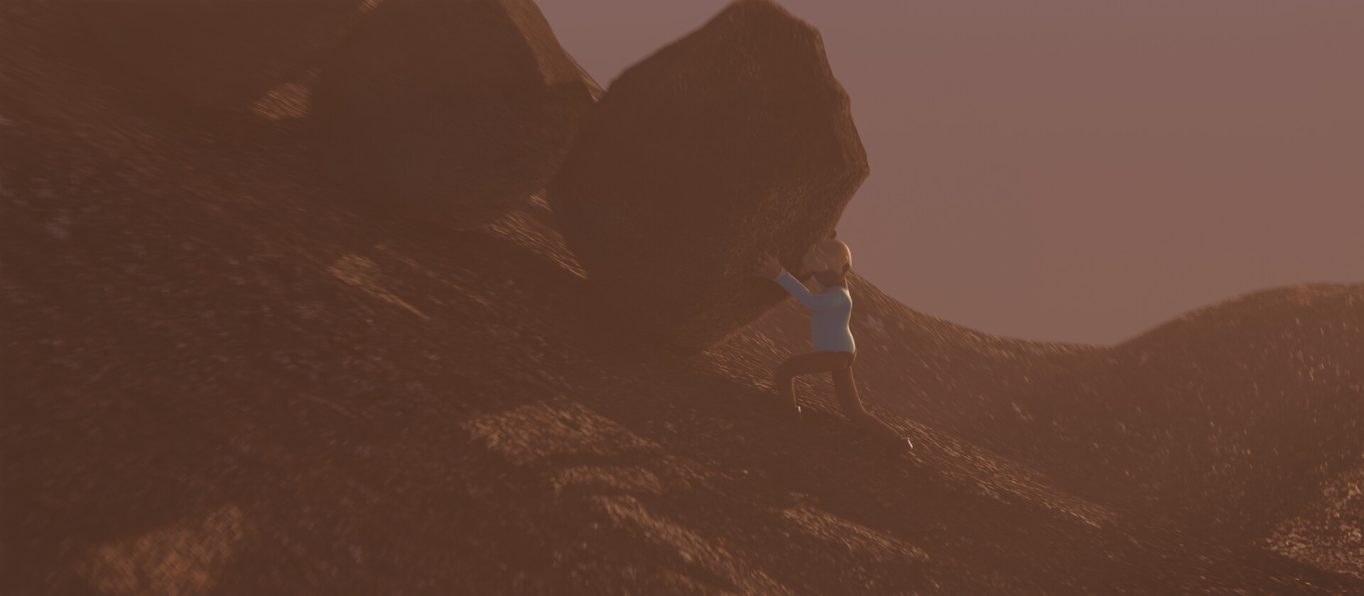 ArtStation - Man Pushing Boulder