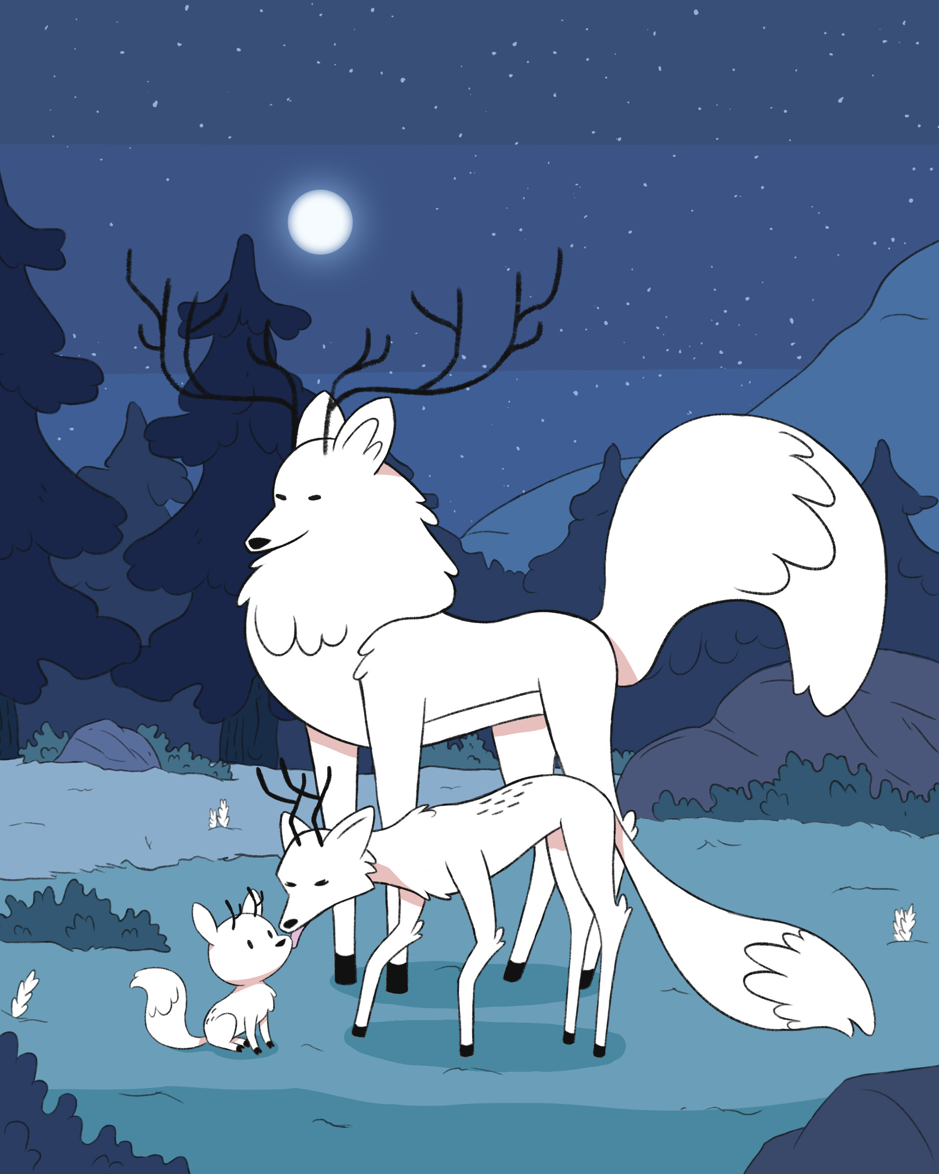 how to draw a deer fox from hilda