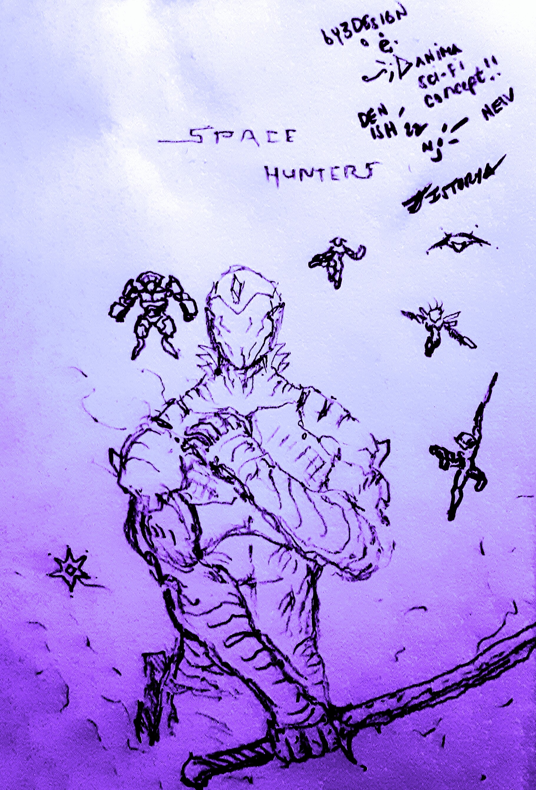ArtStation - Space hunters🔫⚔👽👾☠👹🛰🚀🛸🌌