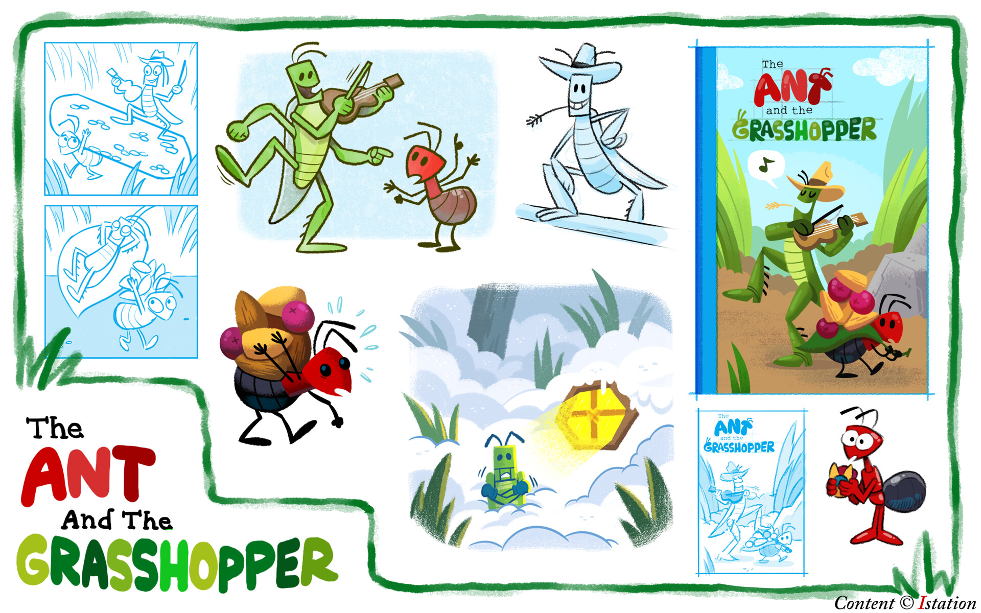 ArtStation - The Ant and the Grasshopper